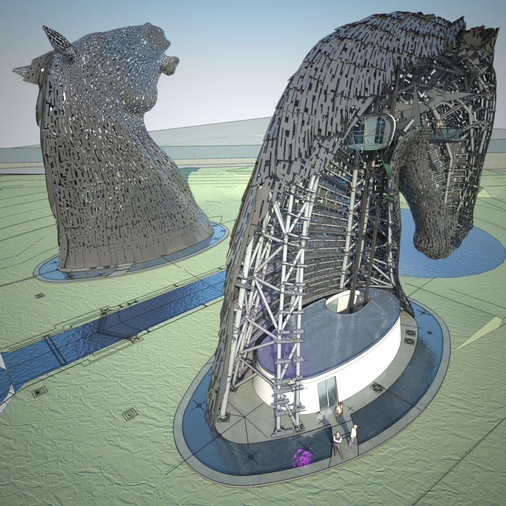 Scotland's huge Kelpies sculpture completes