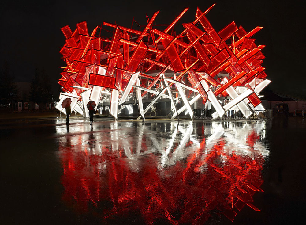 Jason Bruges flicks switch on Coca Cola Olympic pavilion light show
