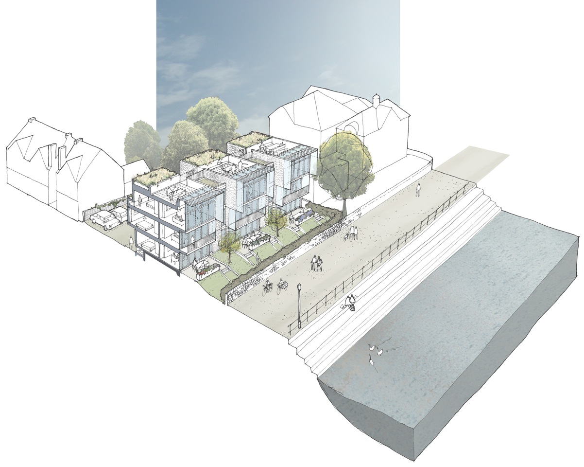 Levitate's 'raised' riverside homes win planning
