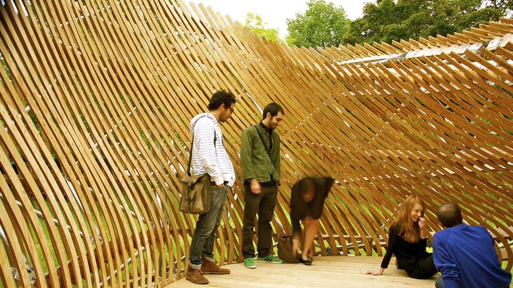 McGill students create twisted lattice pavilion