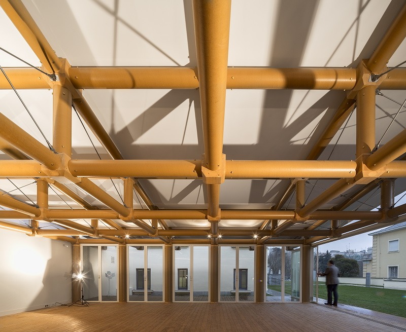 In pictures: Shigeru Ban's 'paper-tube pavilion'