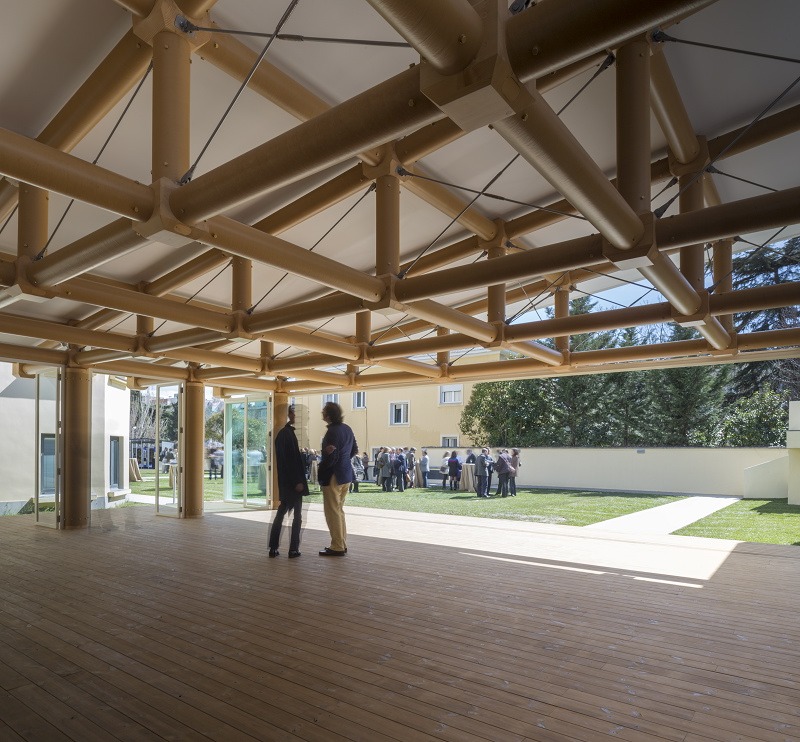 In pictures: Shigeru Ban's 'paper-tube pavilion'