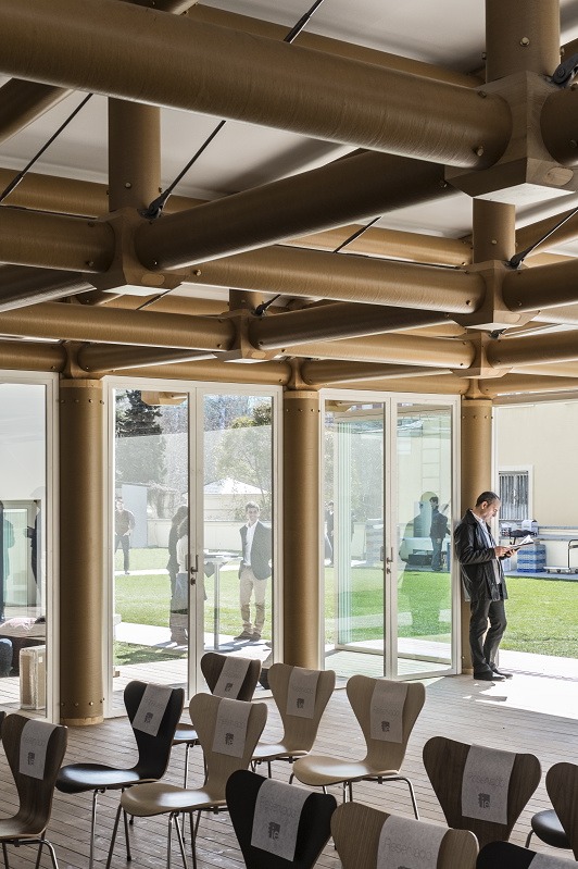 In pictures: Shigeru Ban's 'paper-tube pavilion'