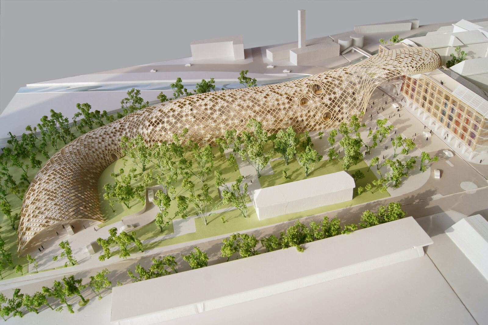 Shigeru Ban reveals designs for Swatch HQ