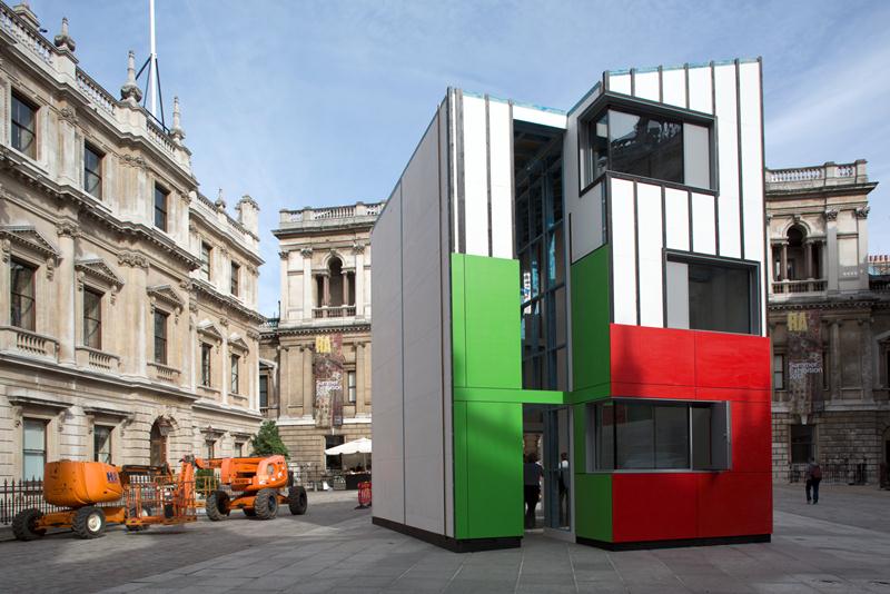 Rogers unveils prototype house installation at Royal Academy