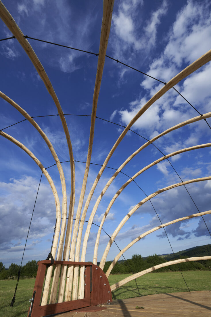 Jerry Tate reveals folding pavilion