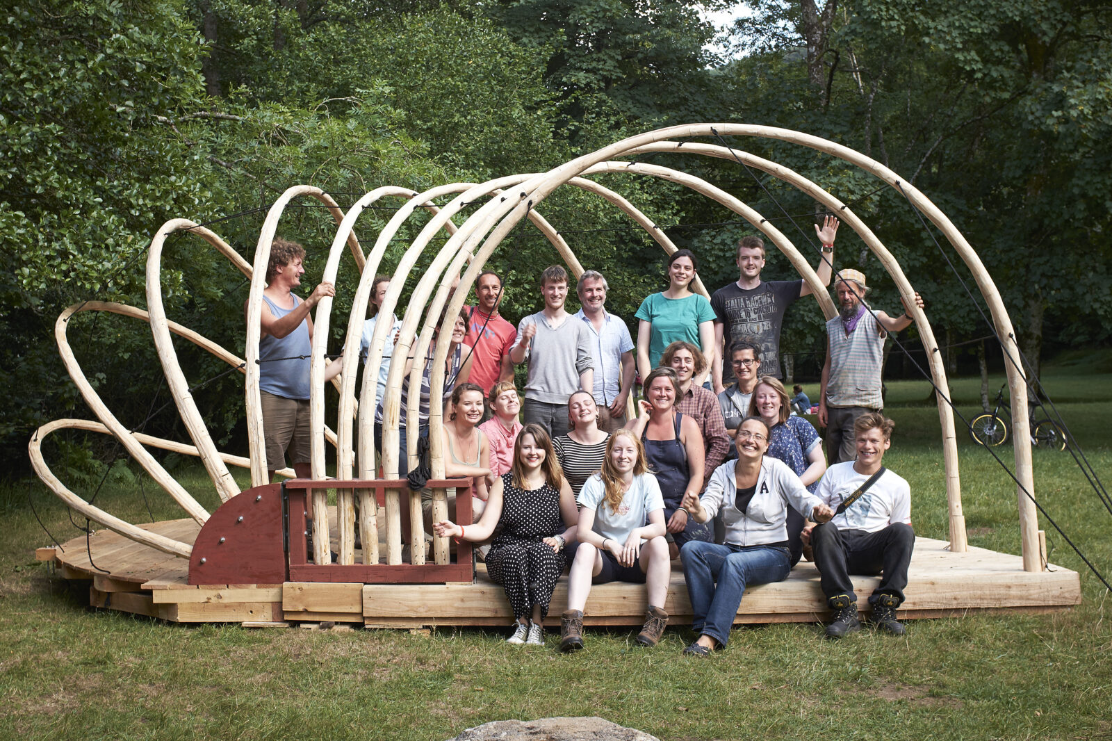 Jerry Tate reveals folding pavilion