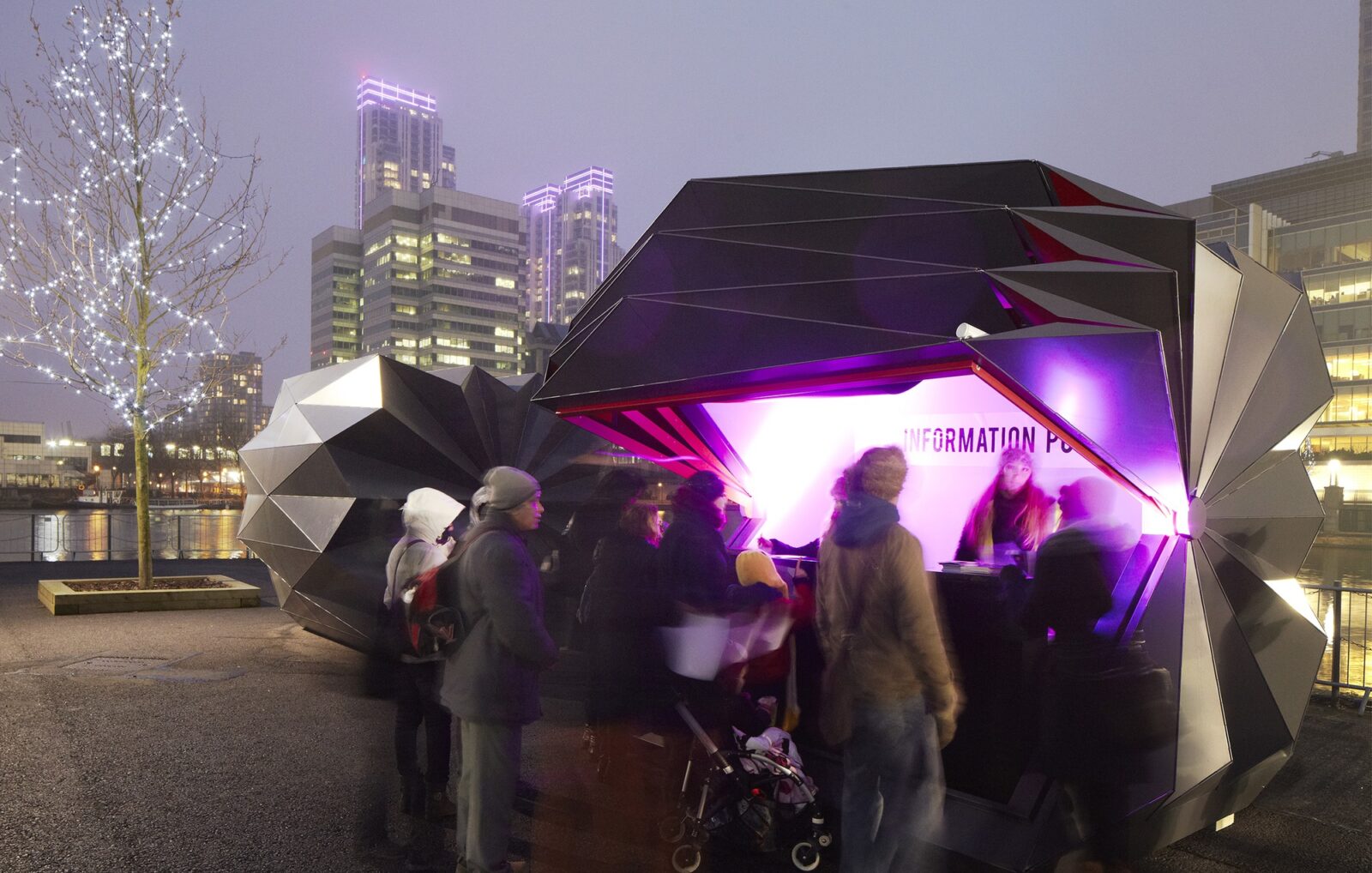 Make builds origami-inspired kiosks