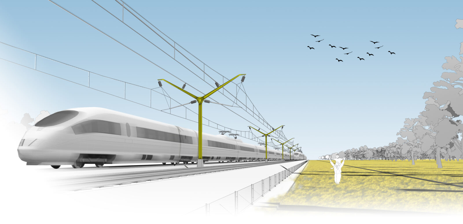 Revealed: 10 shortlisted designs for HS2’s overhead line structures