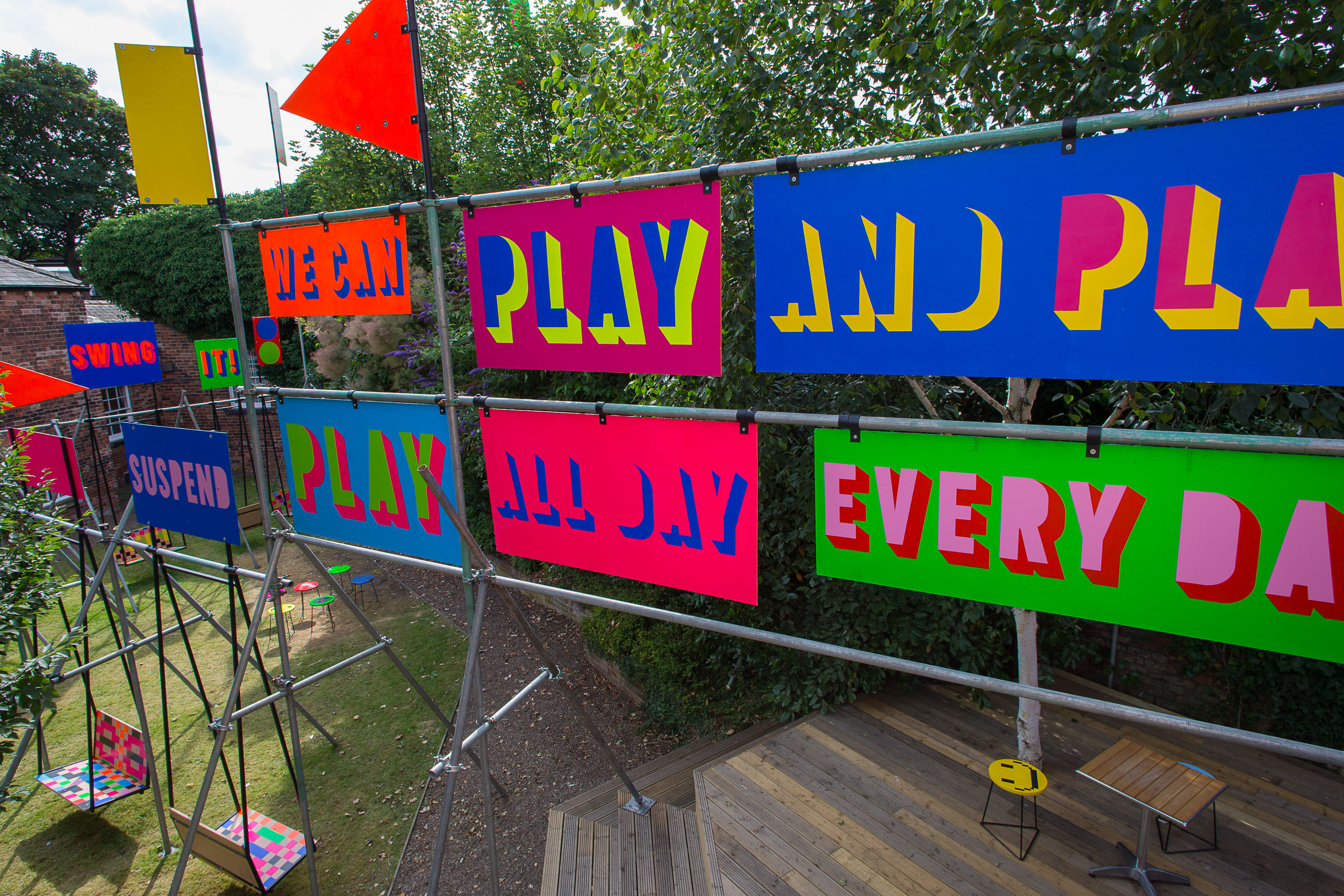 Studio Myerscough reveals Swing it! installation