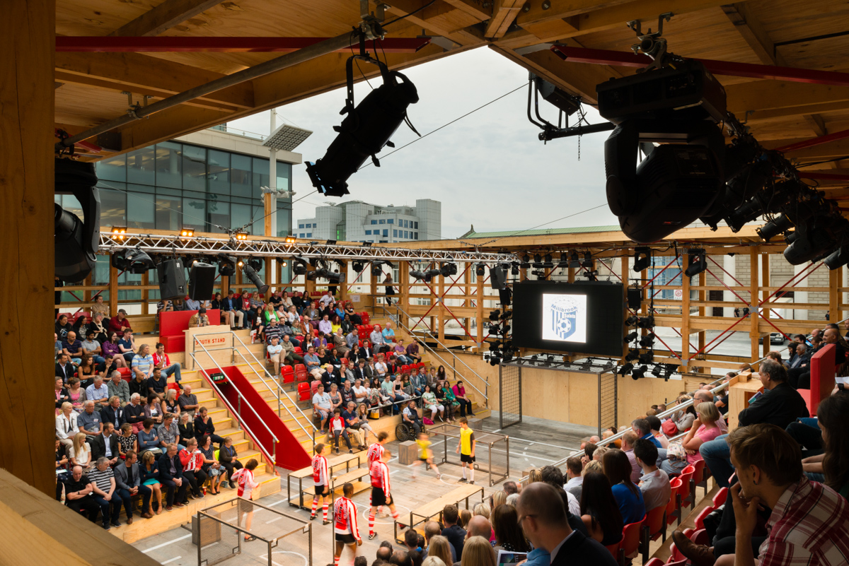 Assemble reveals pop-up timber theatre