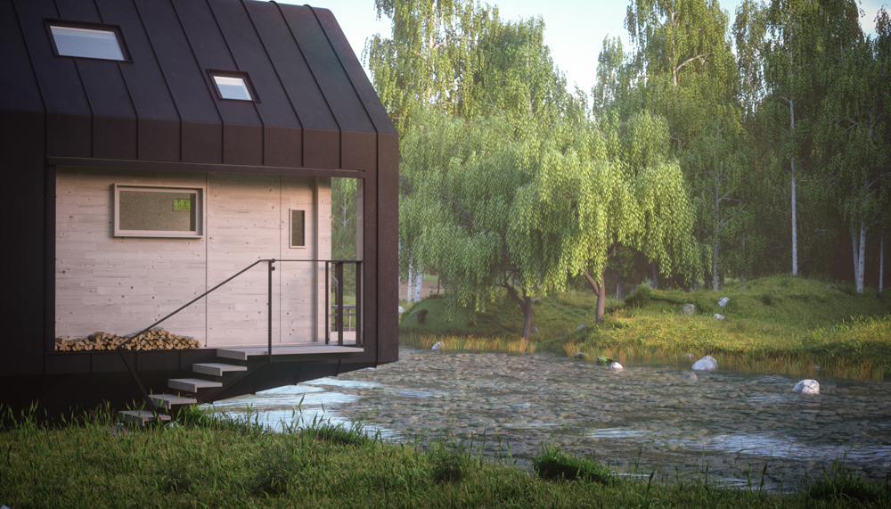 Moxon Architects reveals contest-winning wild cabins