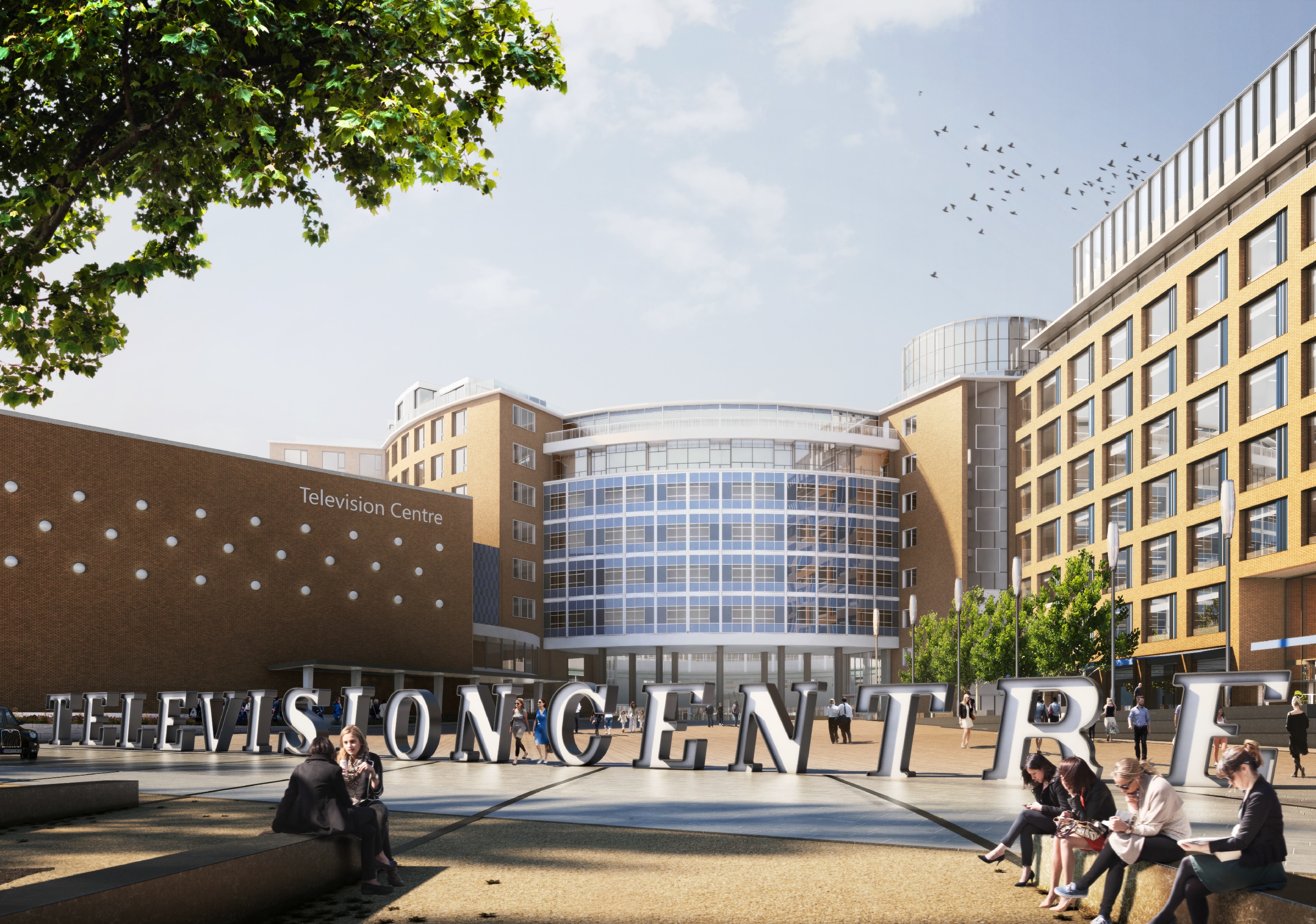 First images of reworked plans for BBC television centre unveiled