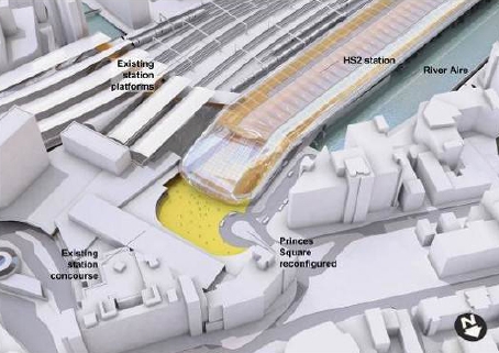 Farrell reveals new image of HS2 mega hub at Crewe