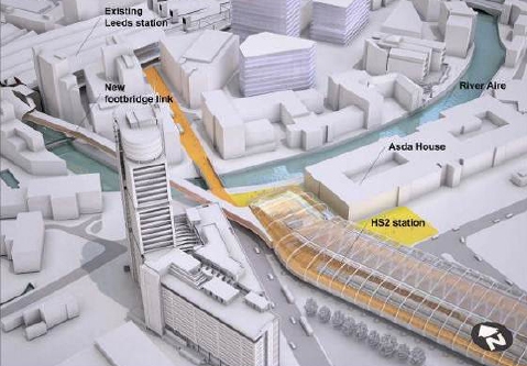 Farrell reveals new image of HS2 mega hub at Crewe