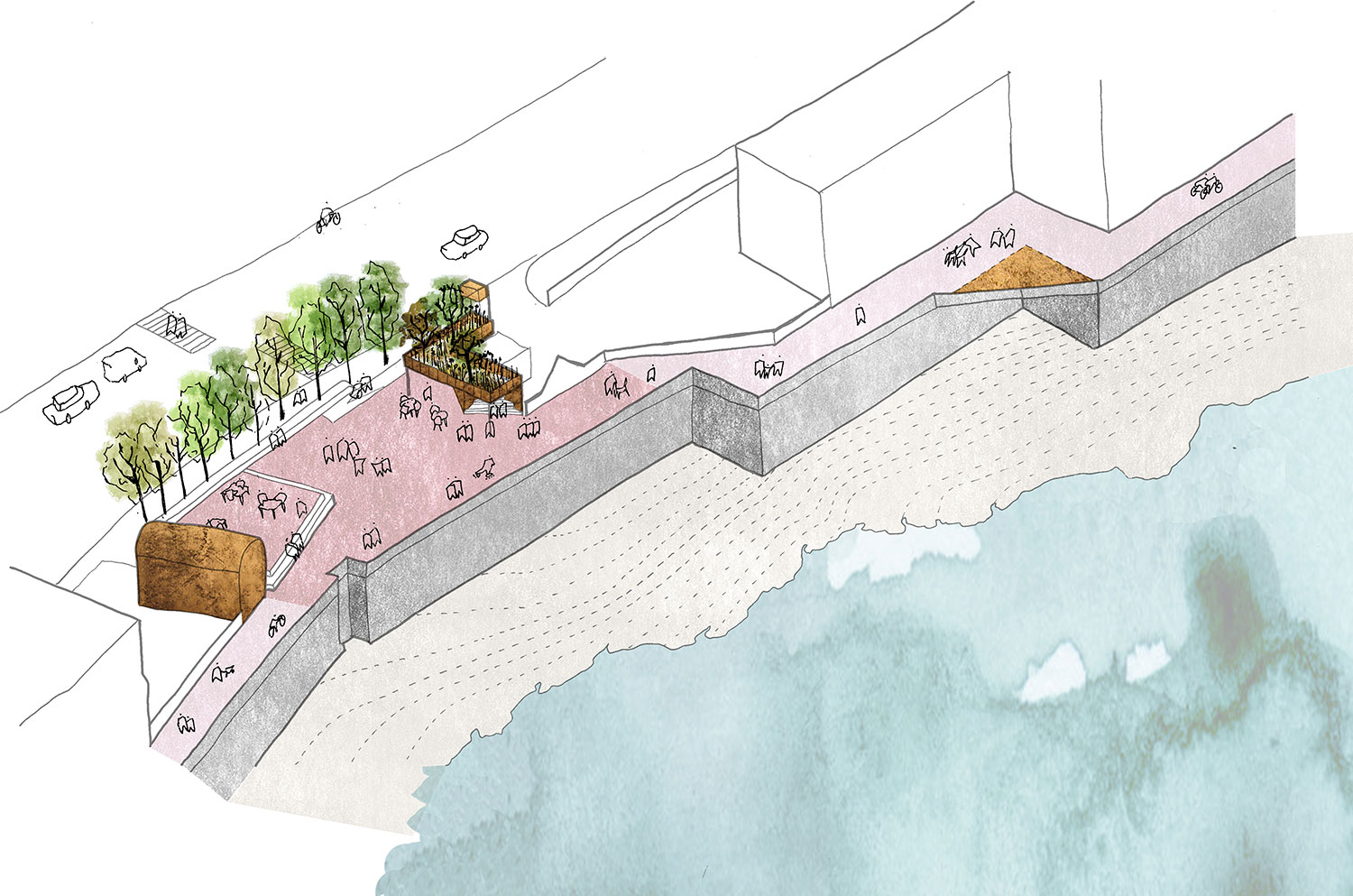 Studio Weave in team working on Thames path at Nine Elms