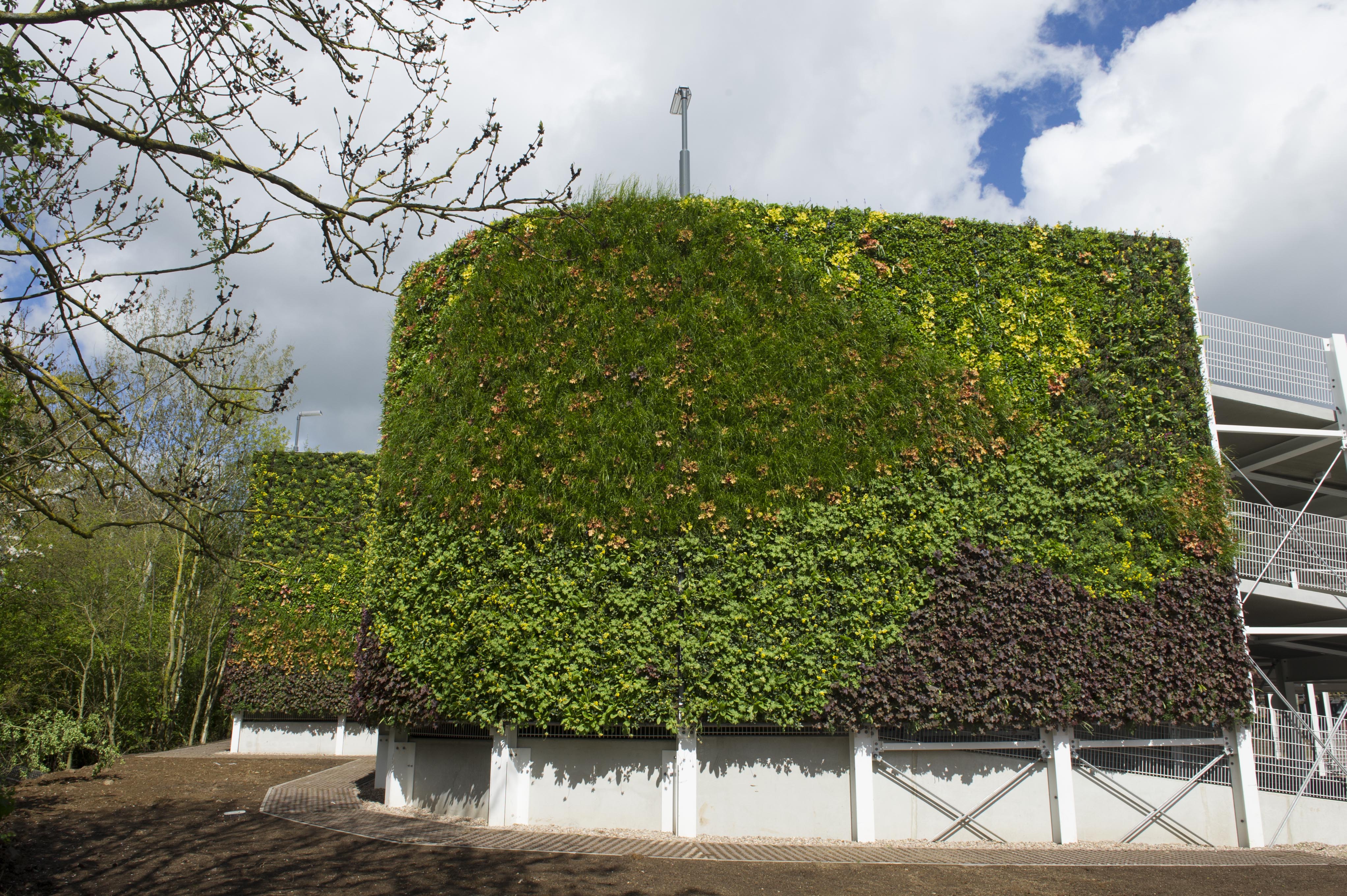 Europe's 'largest green wall' completes on Warwick car park