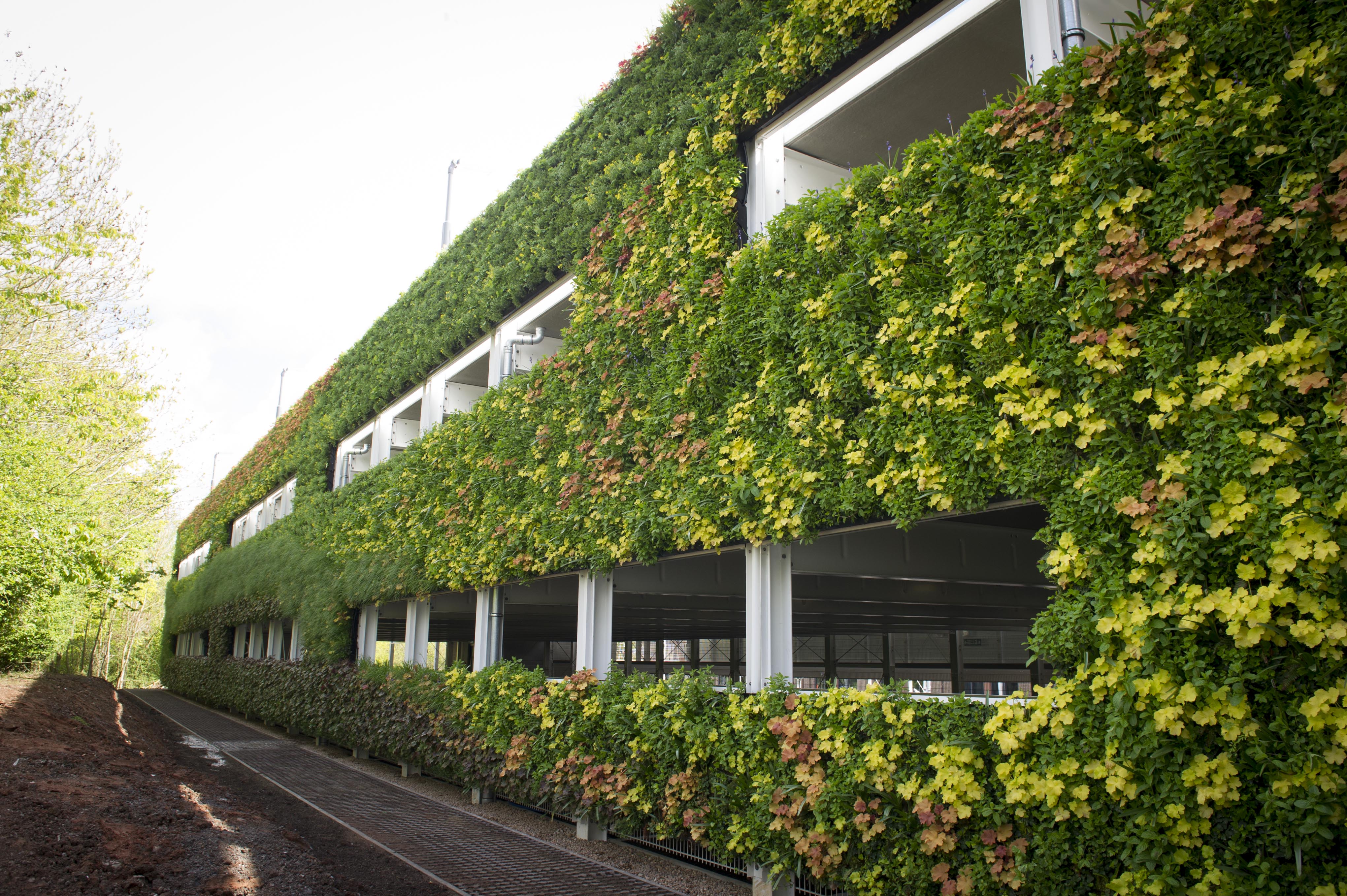 Europe's 'largest green wall' completes on Warwick car park