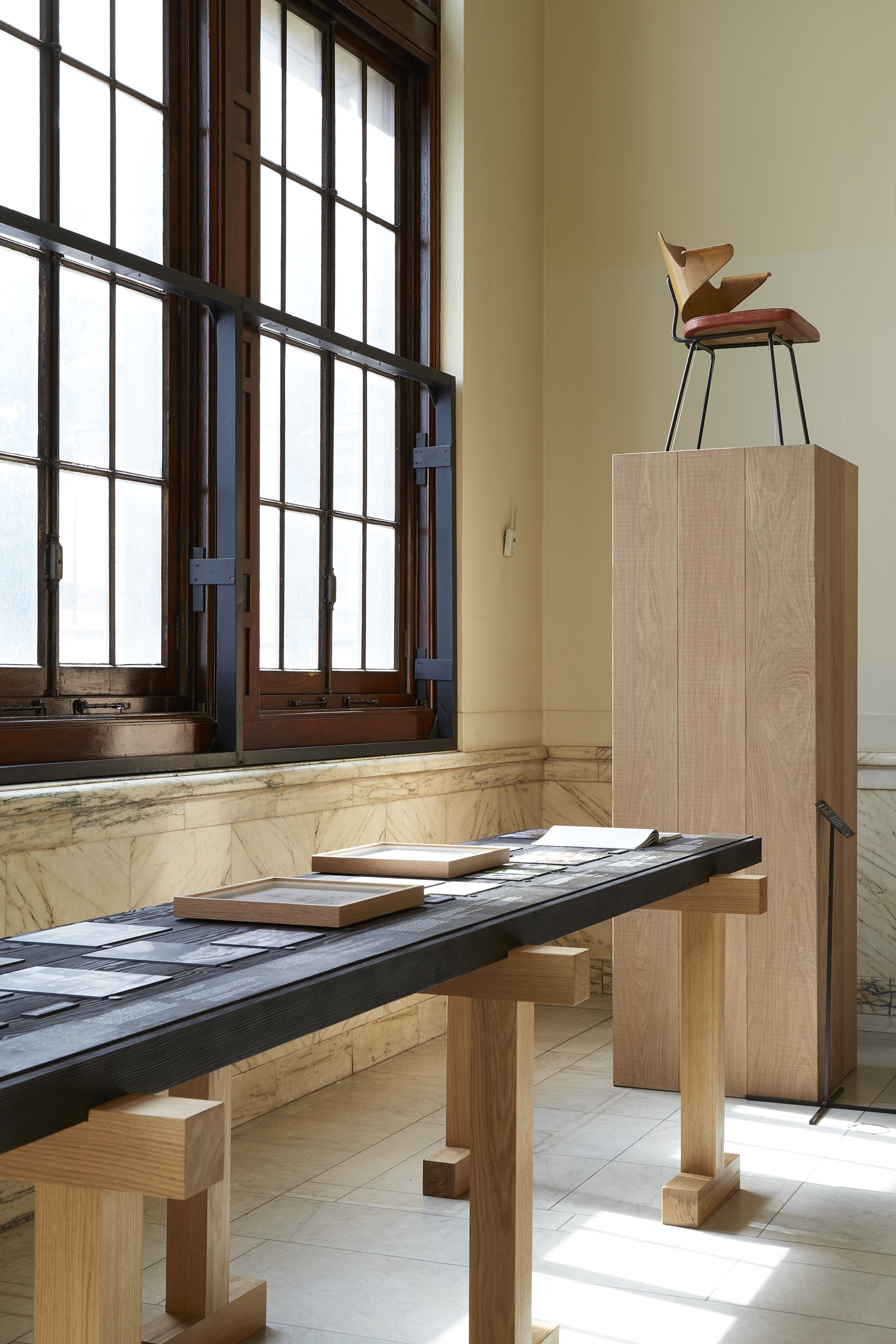 Assemble reveals timber ‘forest’ celebrating Robin Day’s work