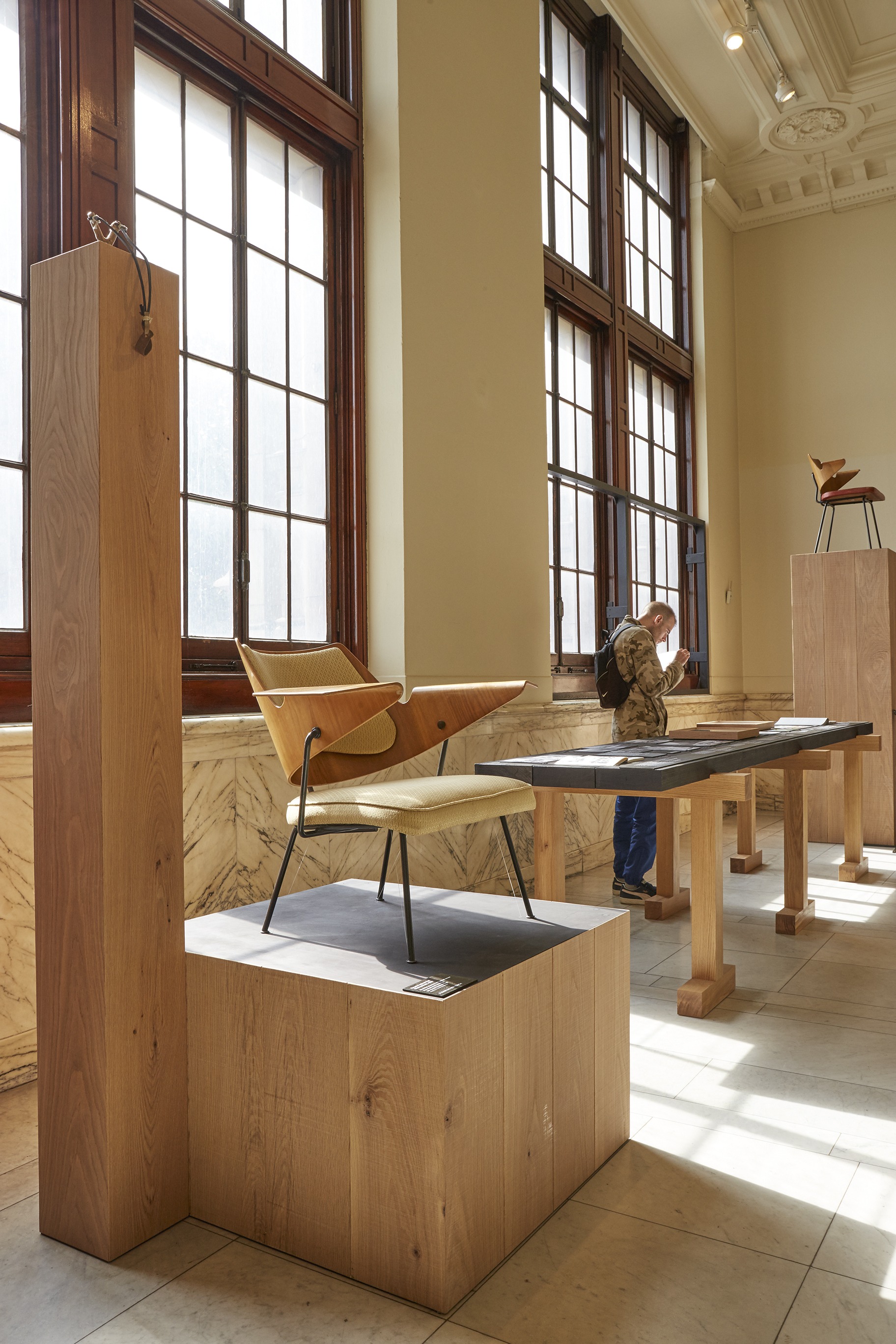 Assemble reveals timber ‘forest’ celebrating Robin Day’s work