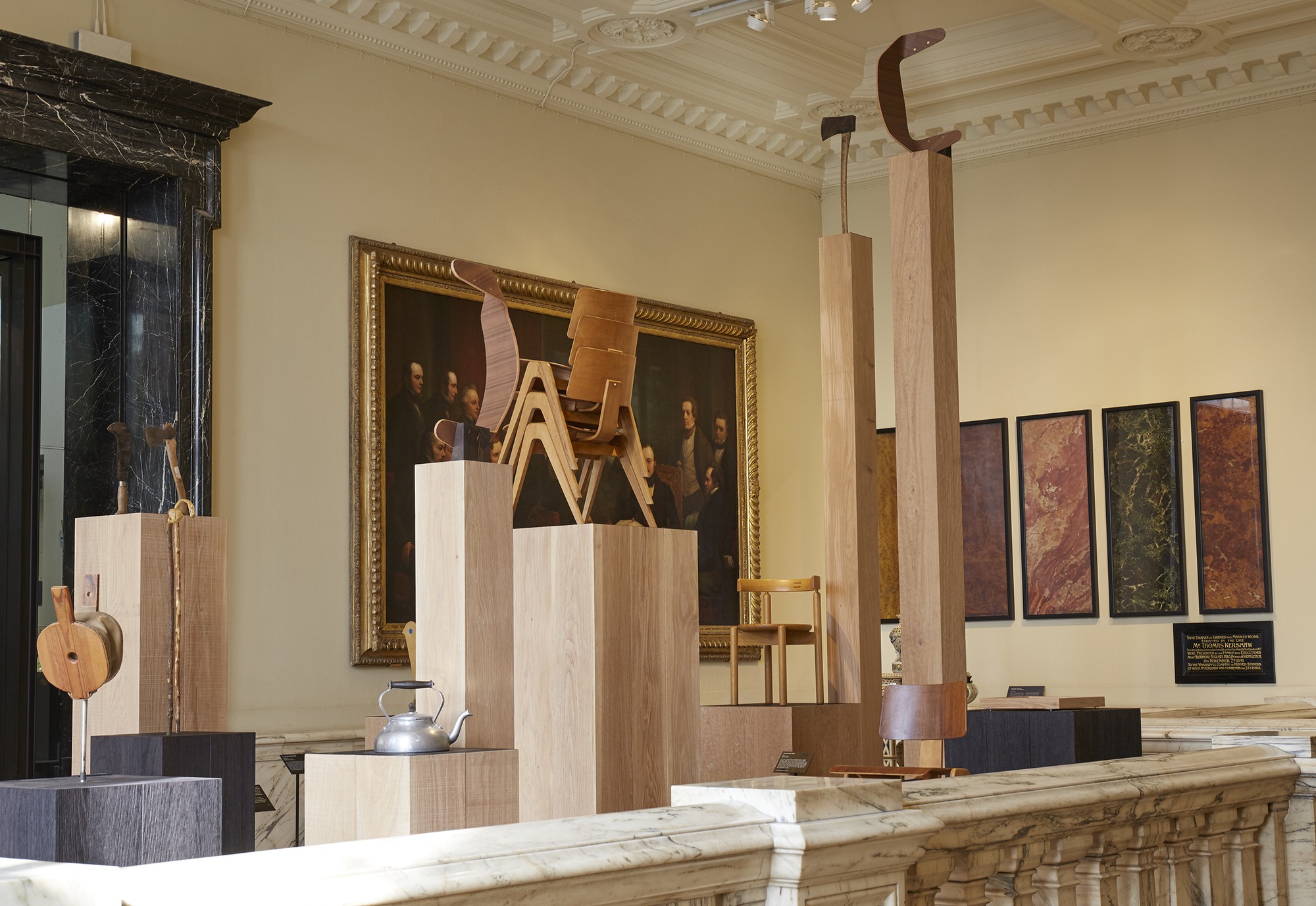 Assemble reveals timber ‘forest’ celebrating Robin Day’s work