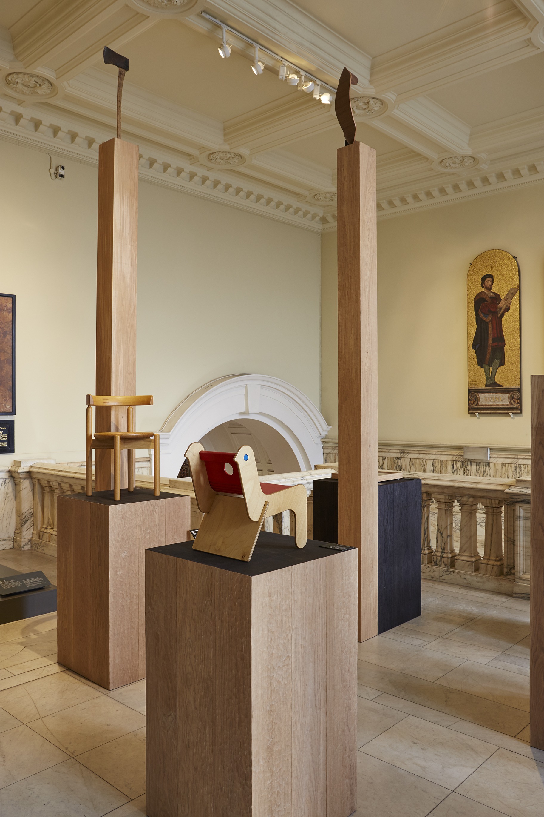 Assemble reveals timber ‘forest’ celebrating Robin Day’s work