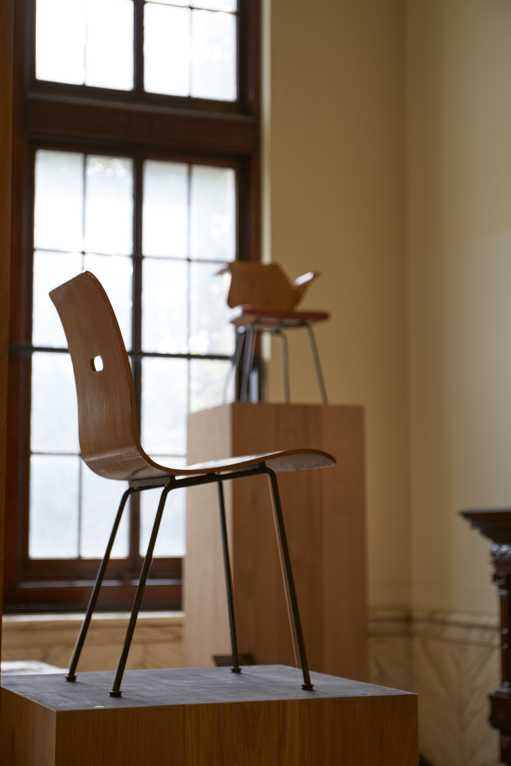 Assemble reveals timber ‘forest’ celebrating Robin Day’s work