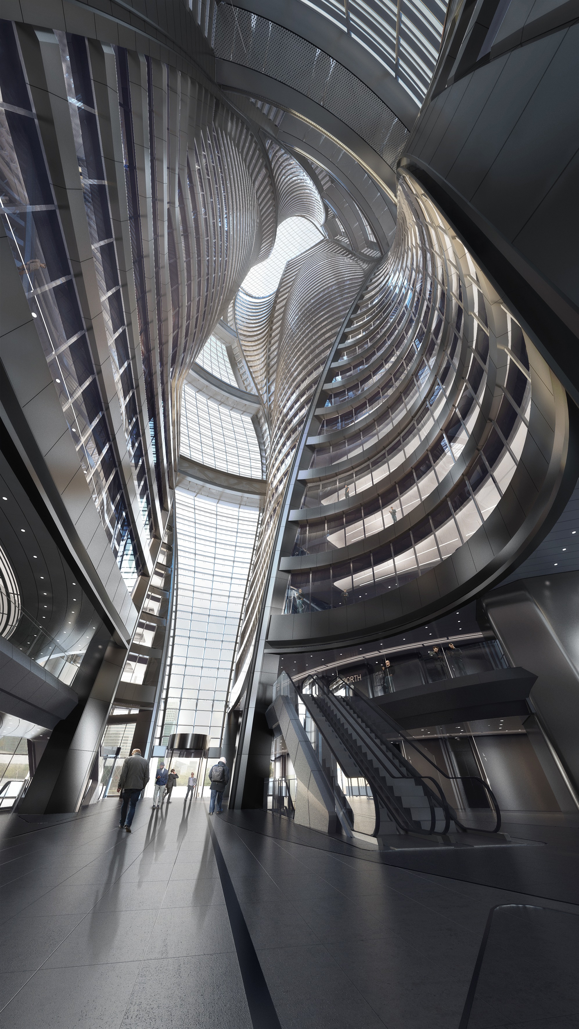 Hadid proposes office tower with 'world's tallest atrium'