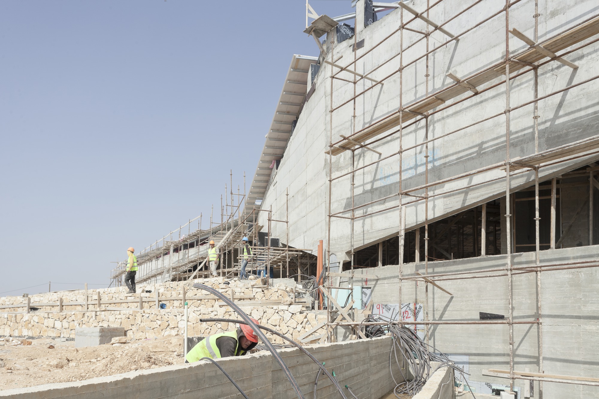 Revealed: latest construction shots of Heneghan Peng’s Palestinian Museum