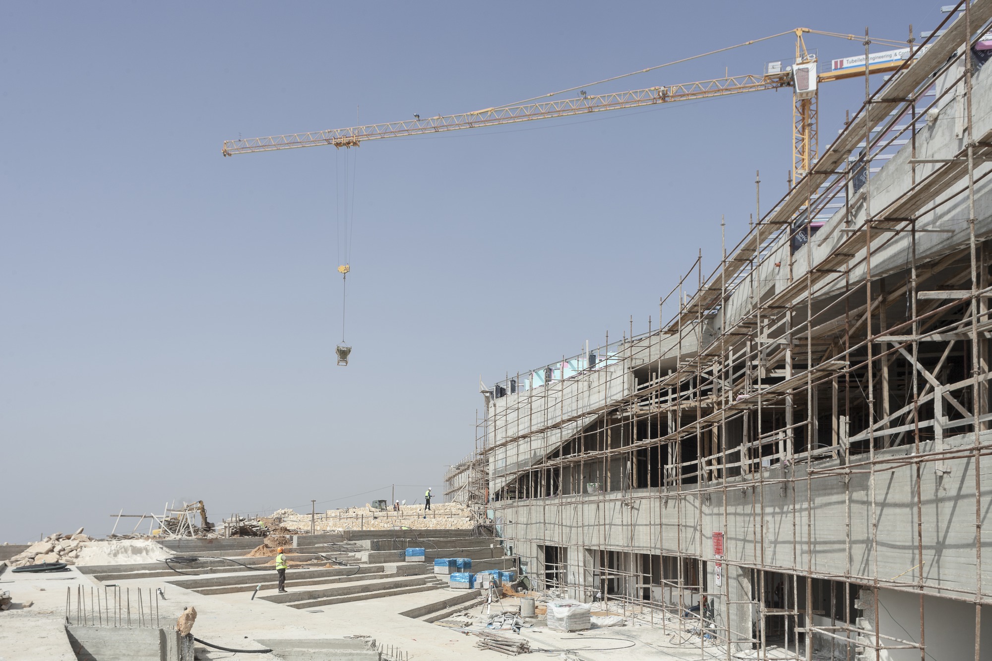 Revealed: latest construction shots of Heneghan Peng’s Palestinian Museum