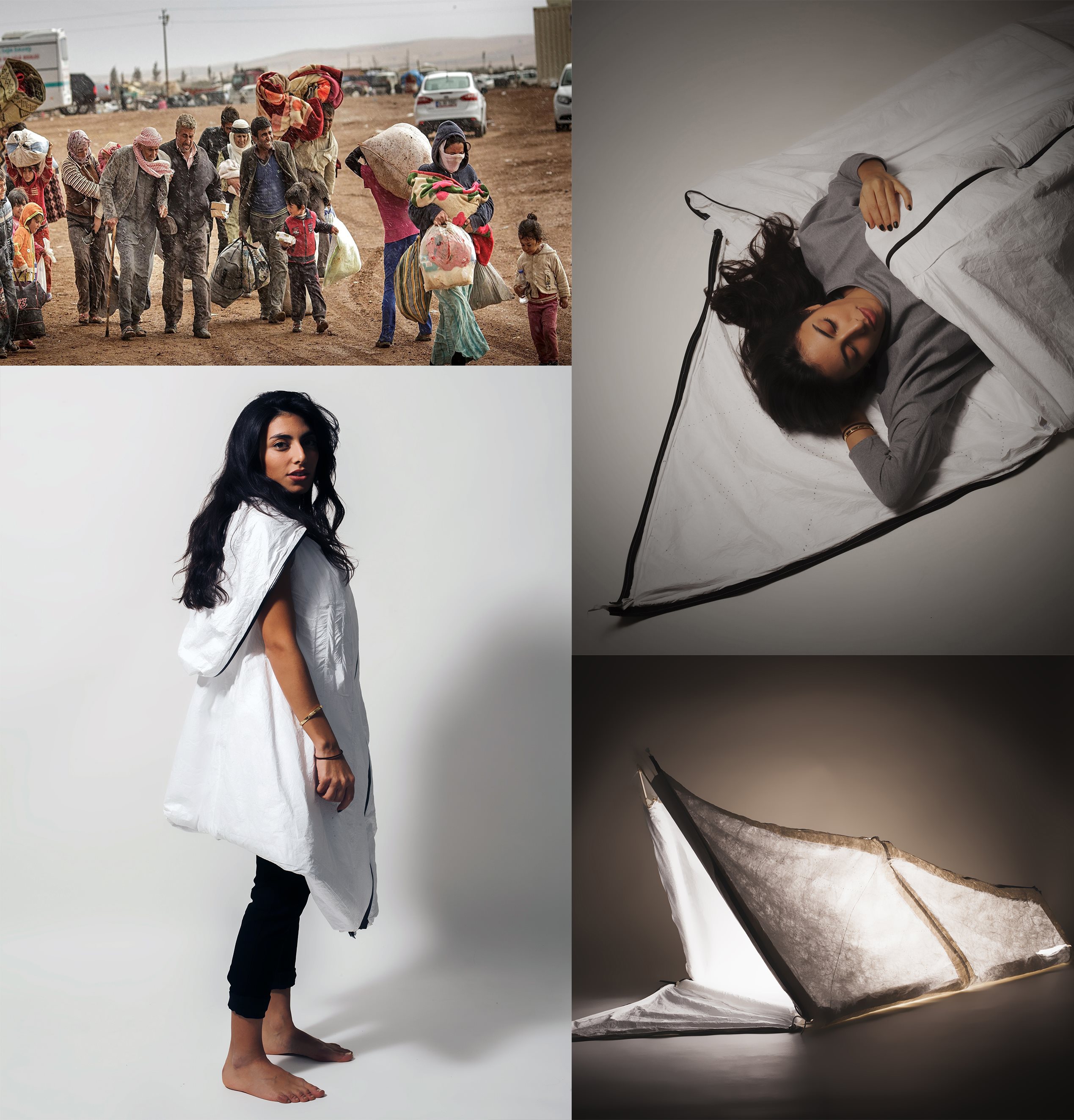 RCA students create wearable refugee shelter