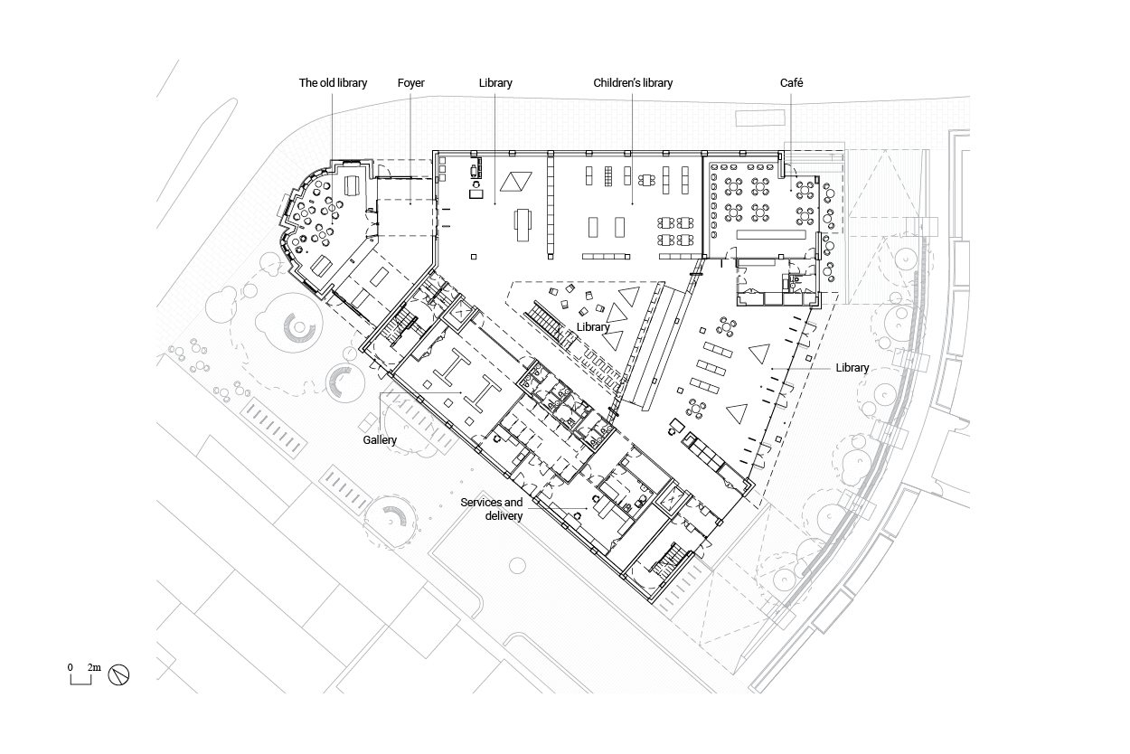 The Library at Willesden Green by Allford Hall Monaghan Morris