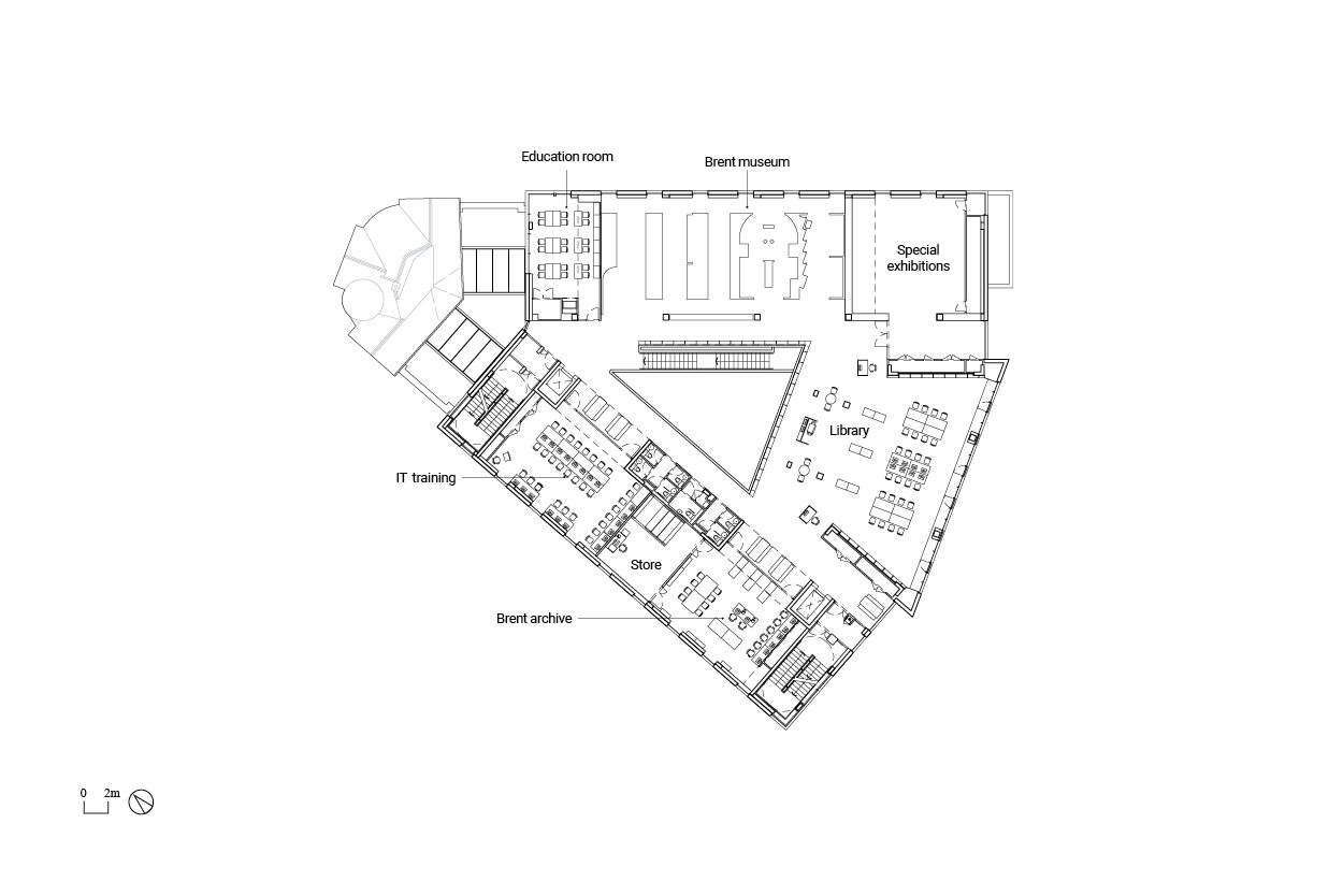 The Library at Willesden Green by Allford Hall Monaghan Morris