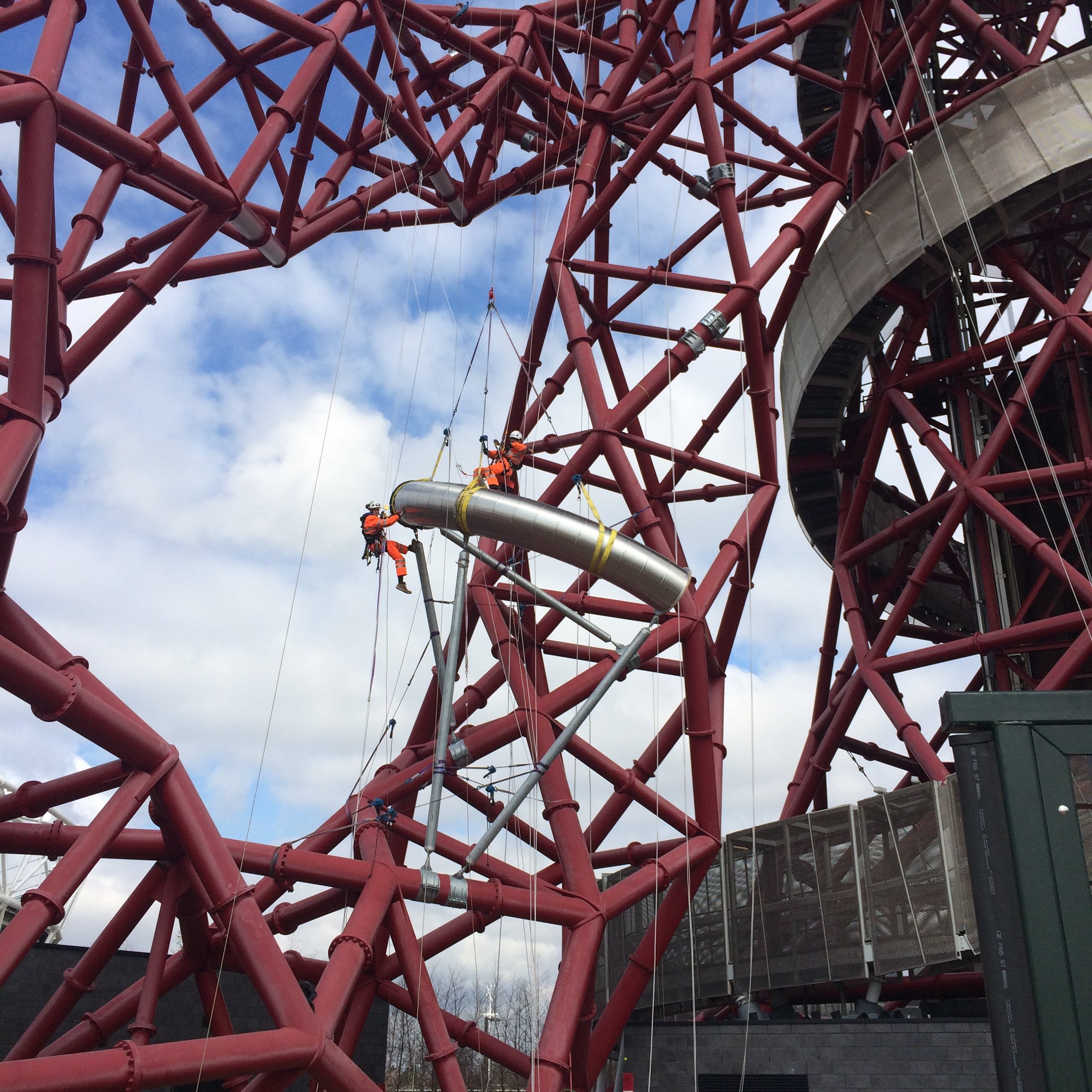 First pieces of Orbit slide lifted into place