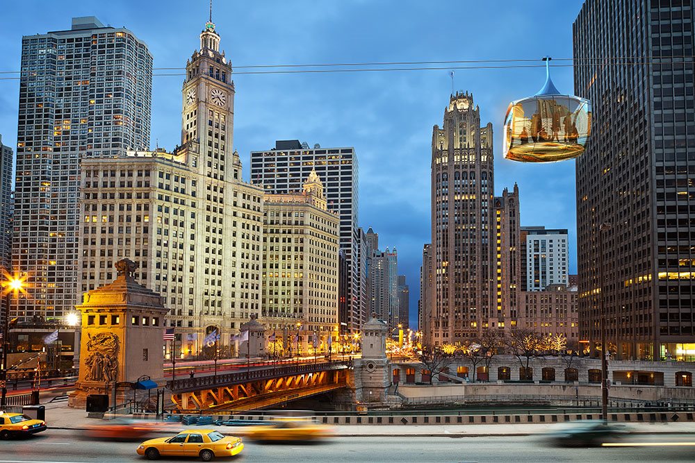 Marks Barfield proposes Chicago cable car
