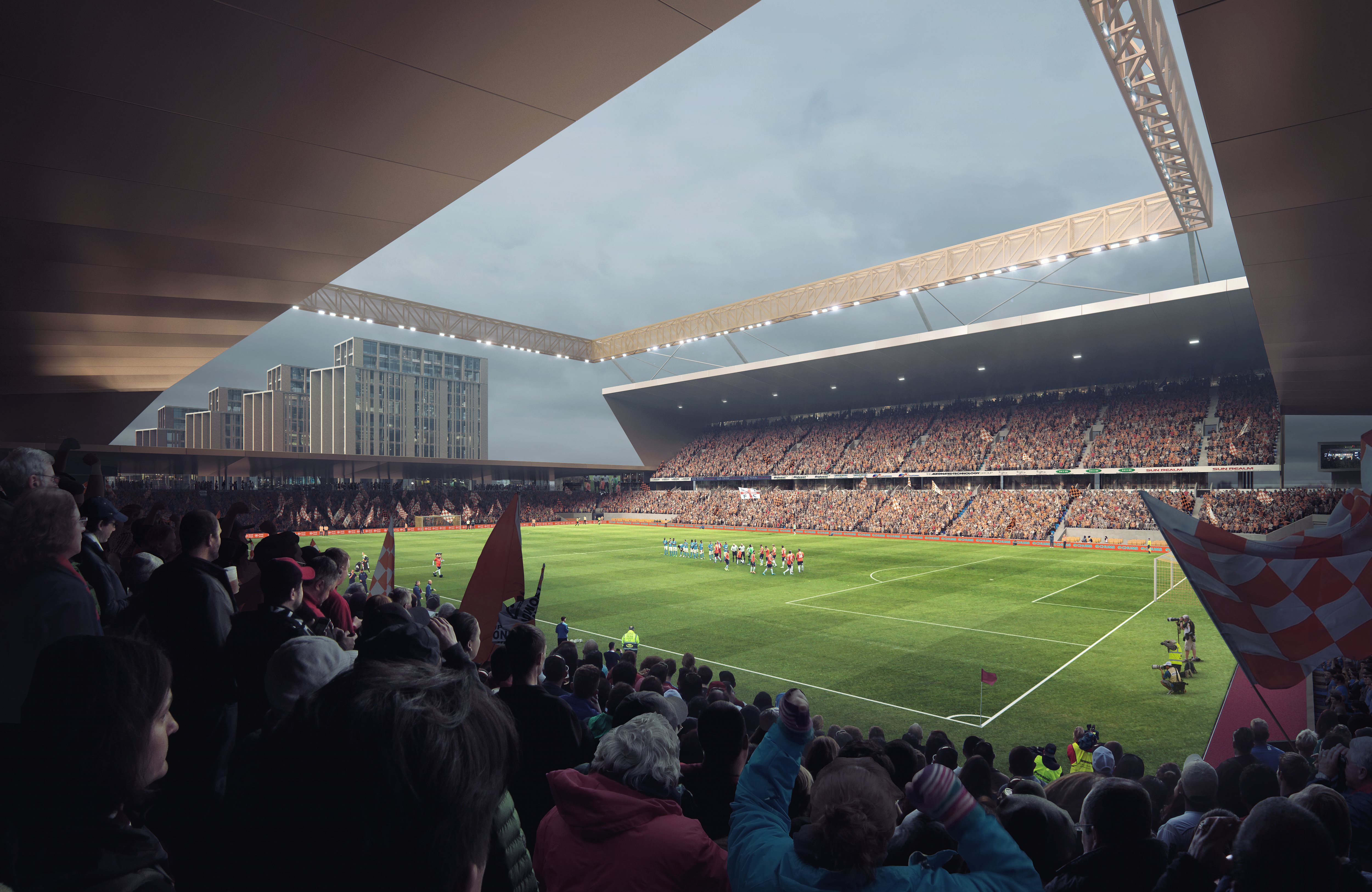 AndArchitects unveils Luton Town stadium plans