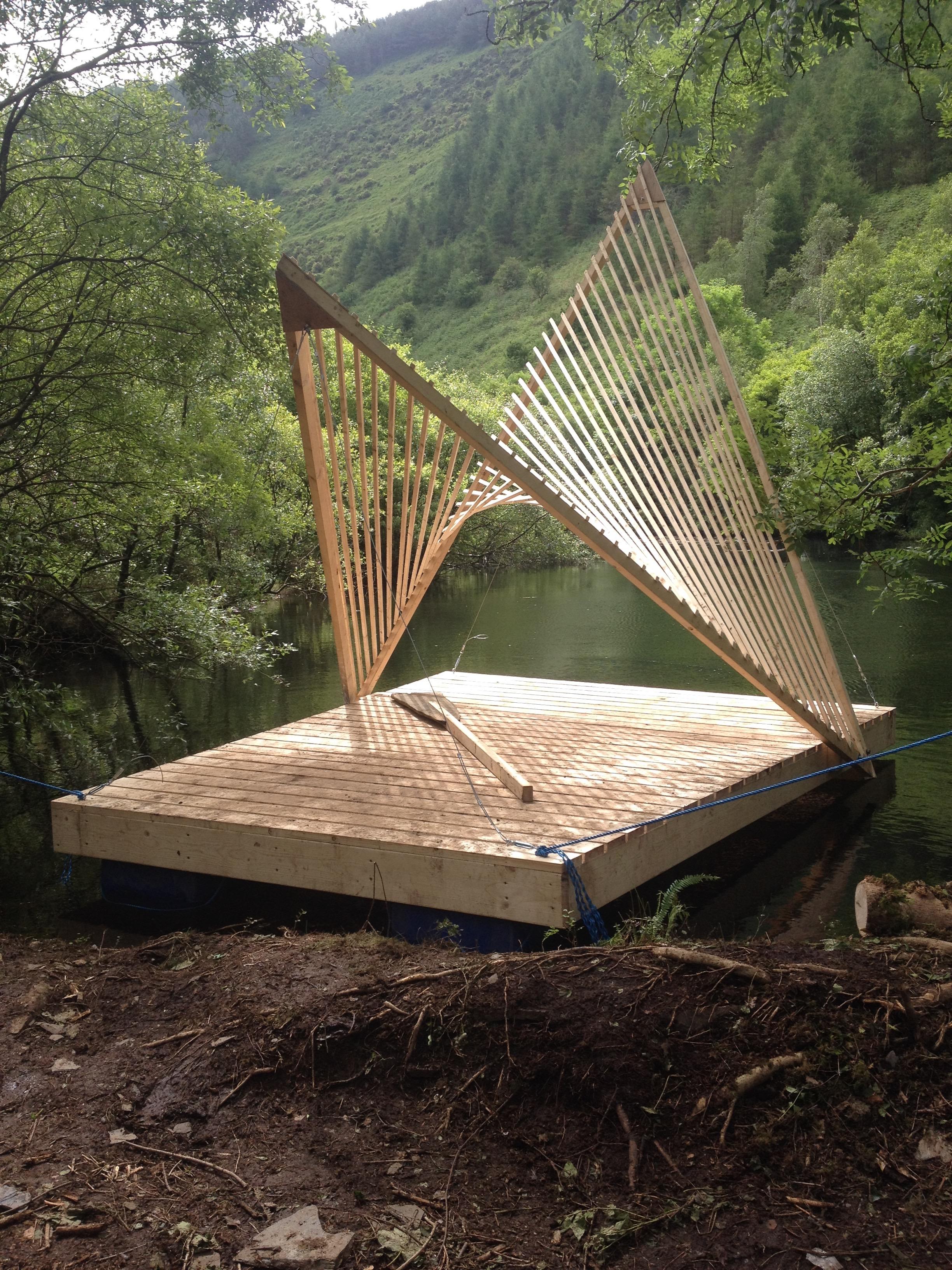 CAT students launch floating hyperbolic paraboloid pavilion