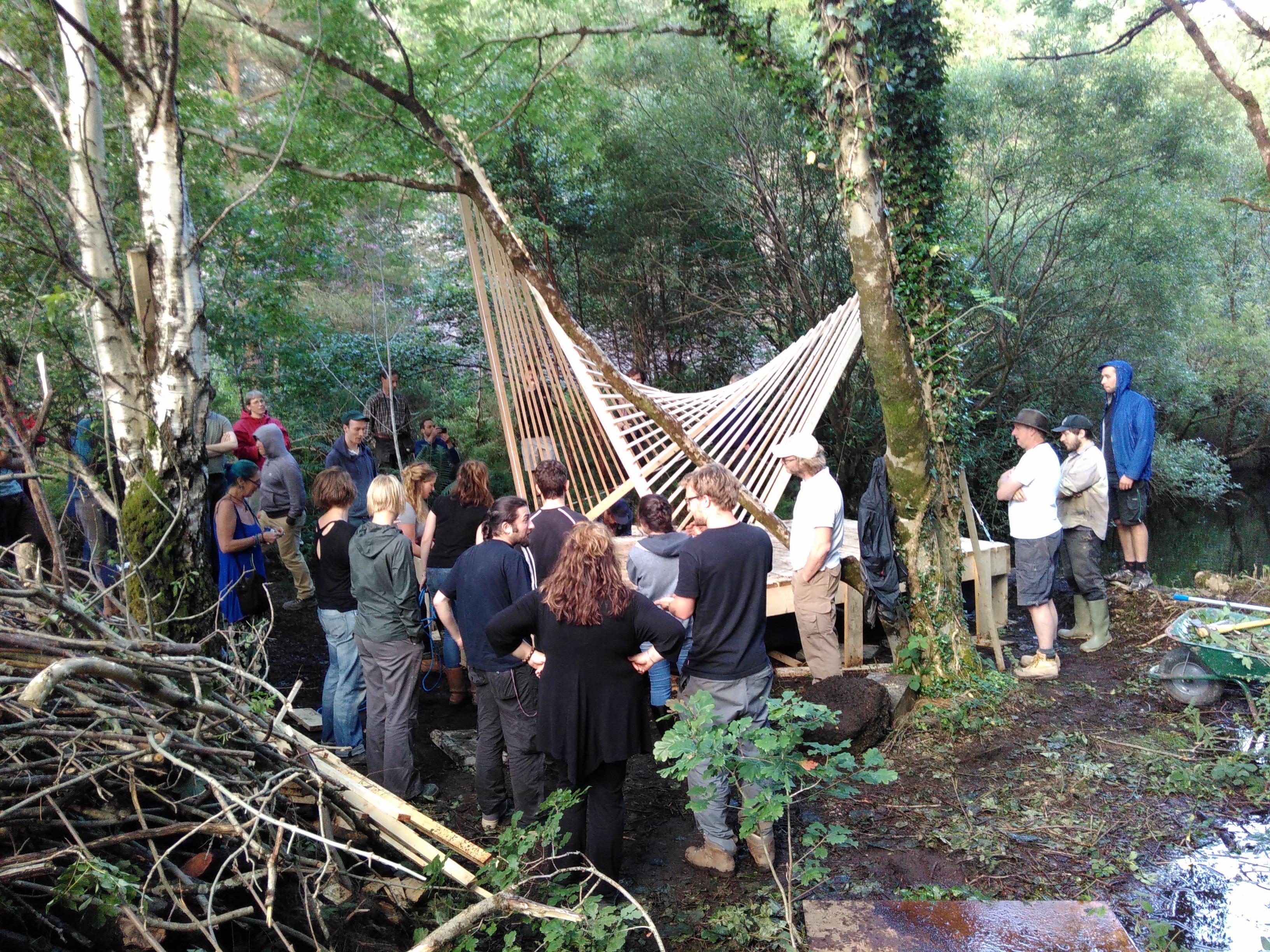 CAT students launch floating hyperbolic paraboloid pavilion