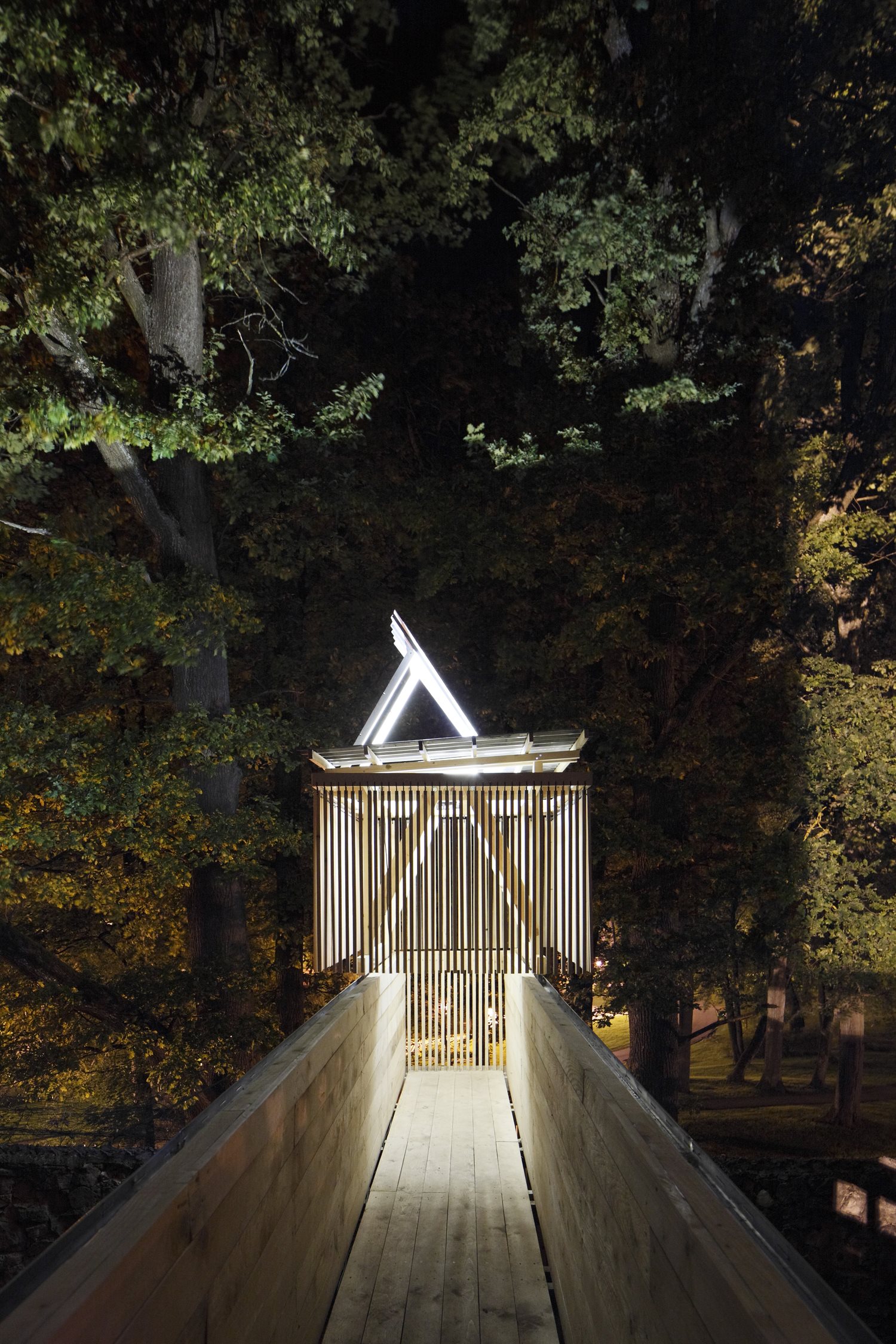 Building Works Unit completes sliding timber folly