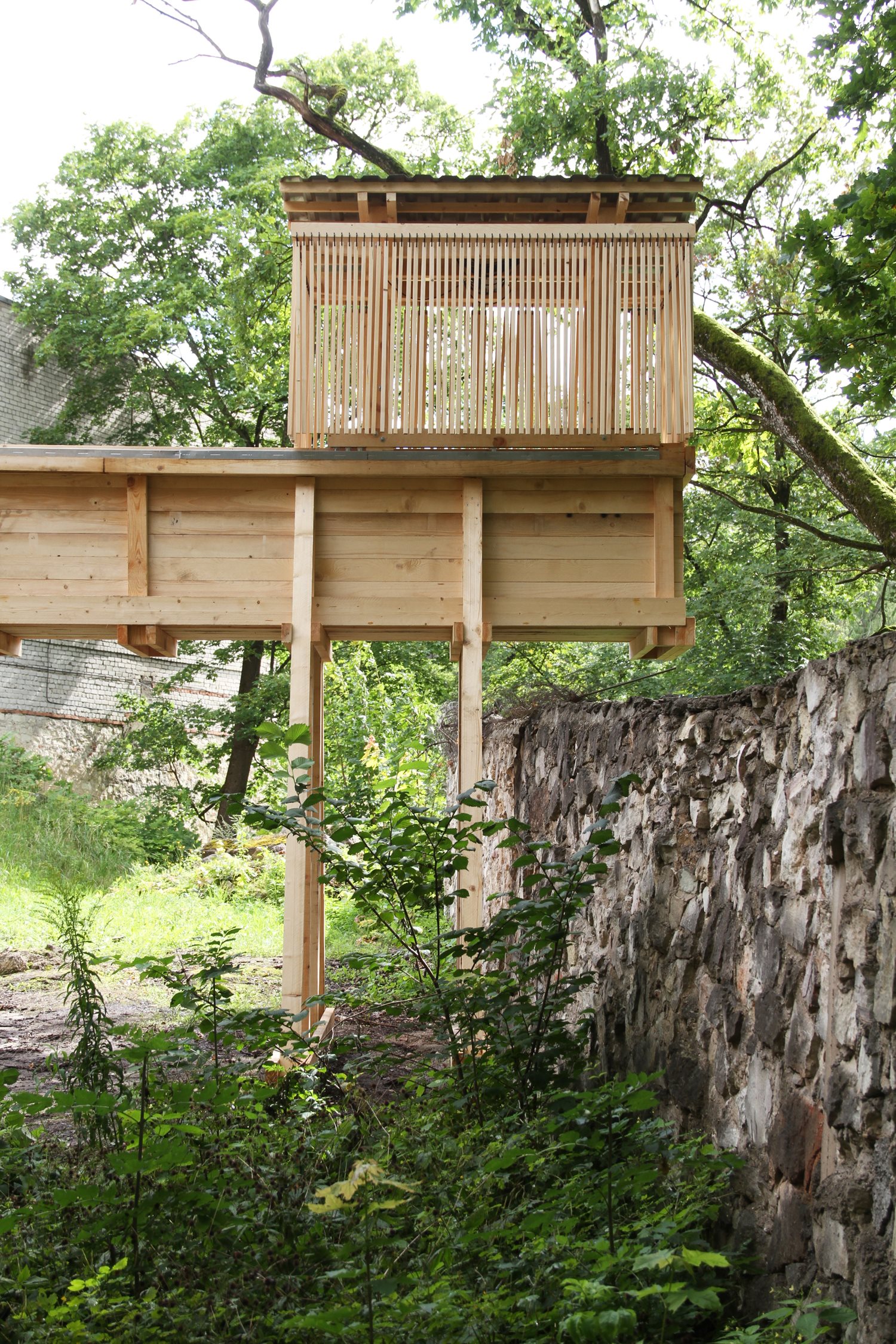 Building Works Unit completes sliding timber folly