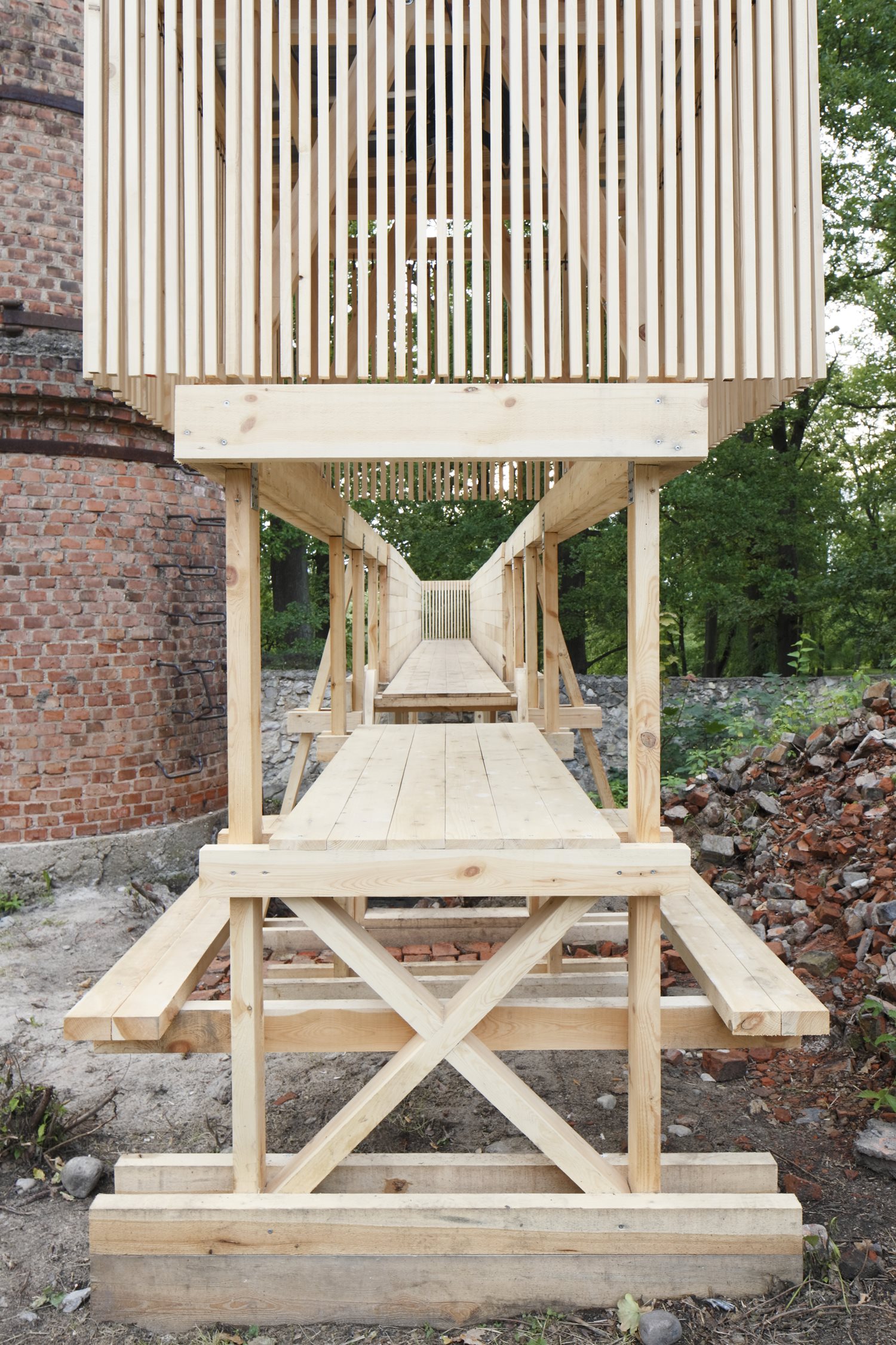 Building Works Unit completes sliding timber folly
