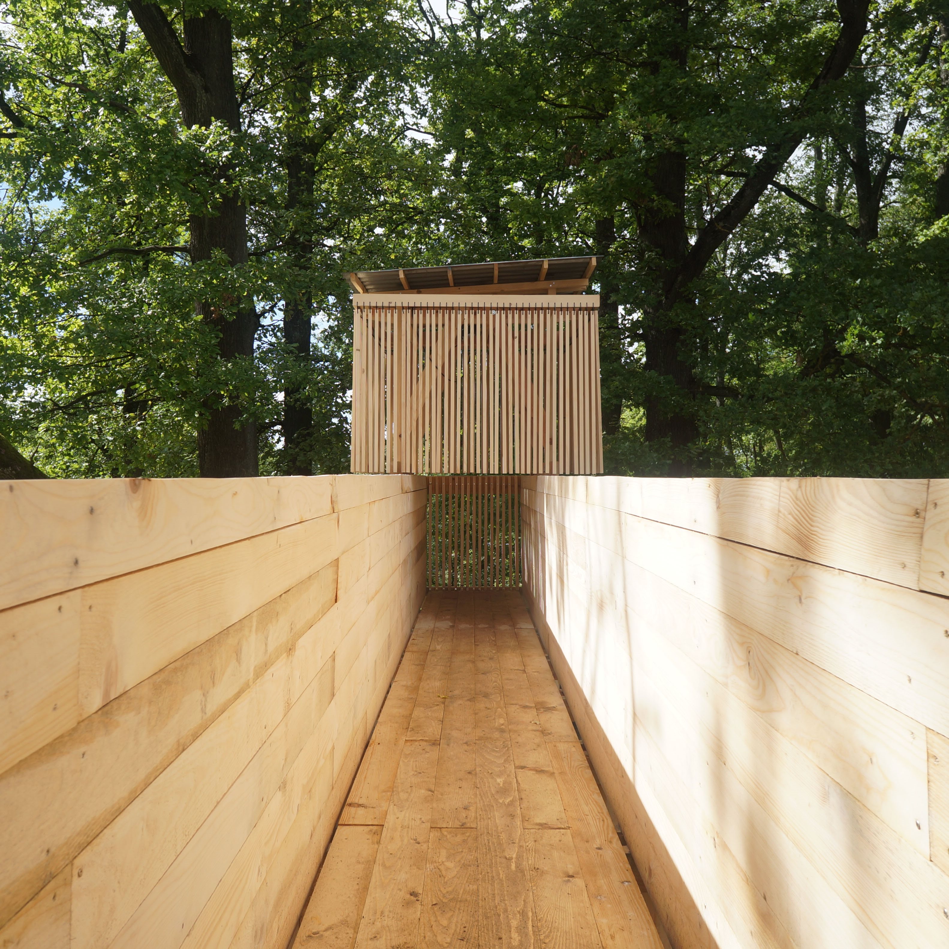 Building Works Unit completes sliding timber folly