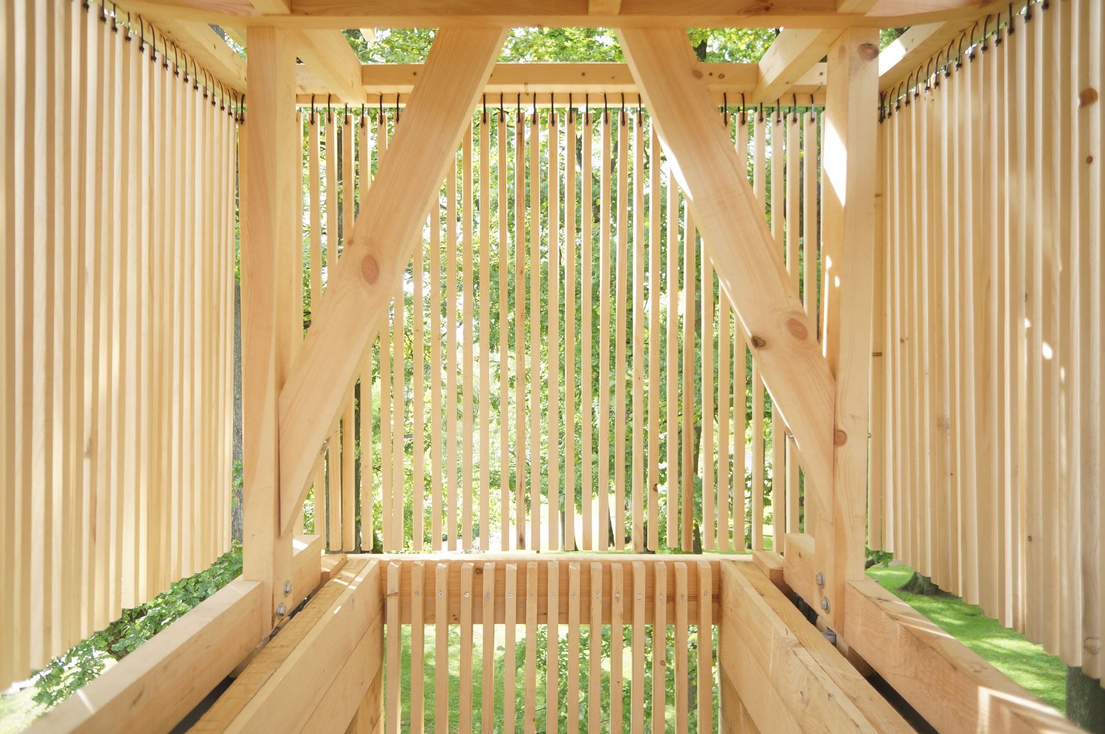 Building Works Unit completes sliding timber folly
