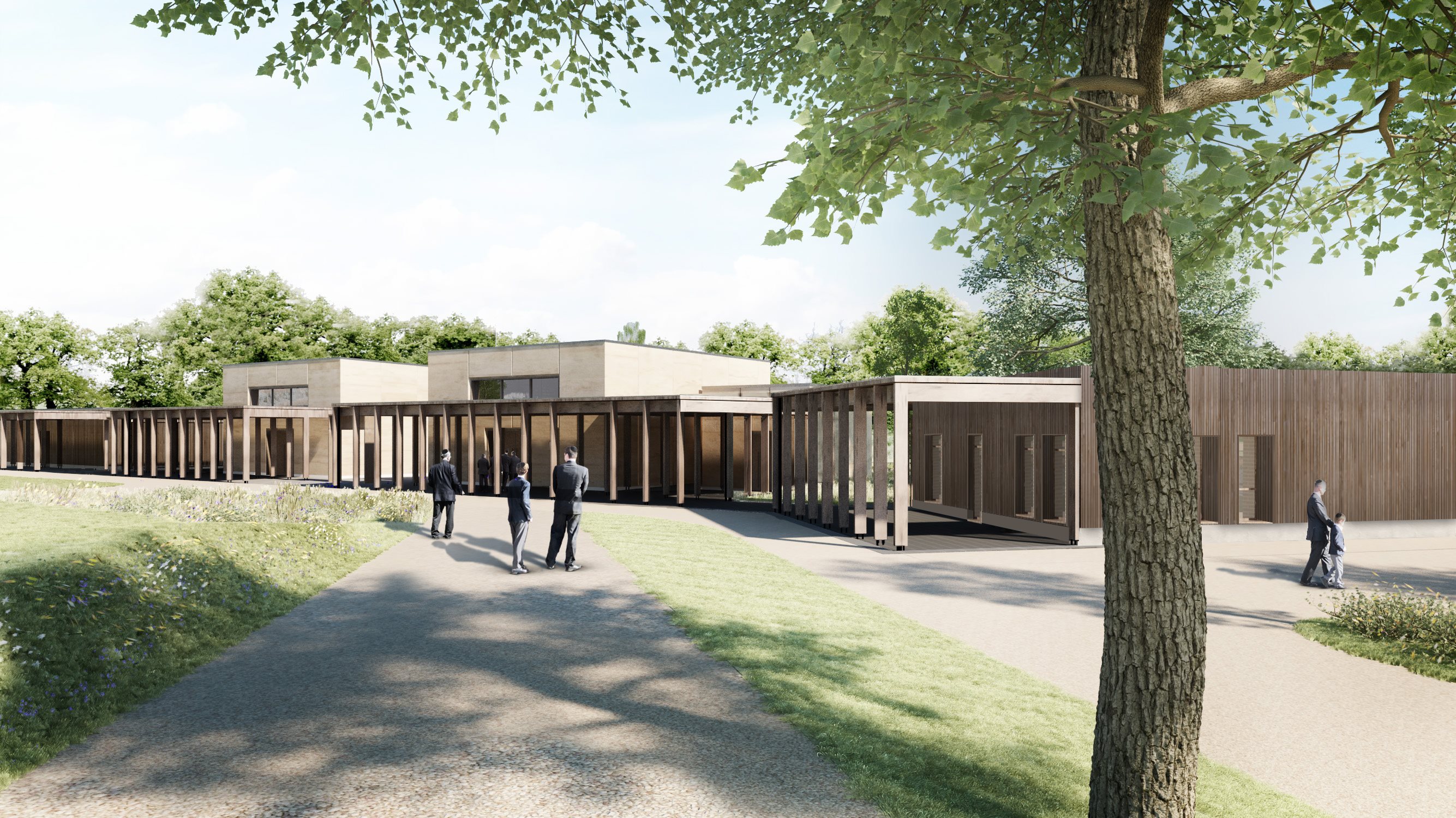 On site at Waugh Thistleton’s extension of the Bushey Jewish Cemetery