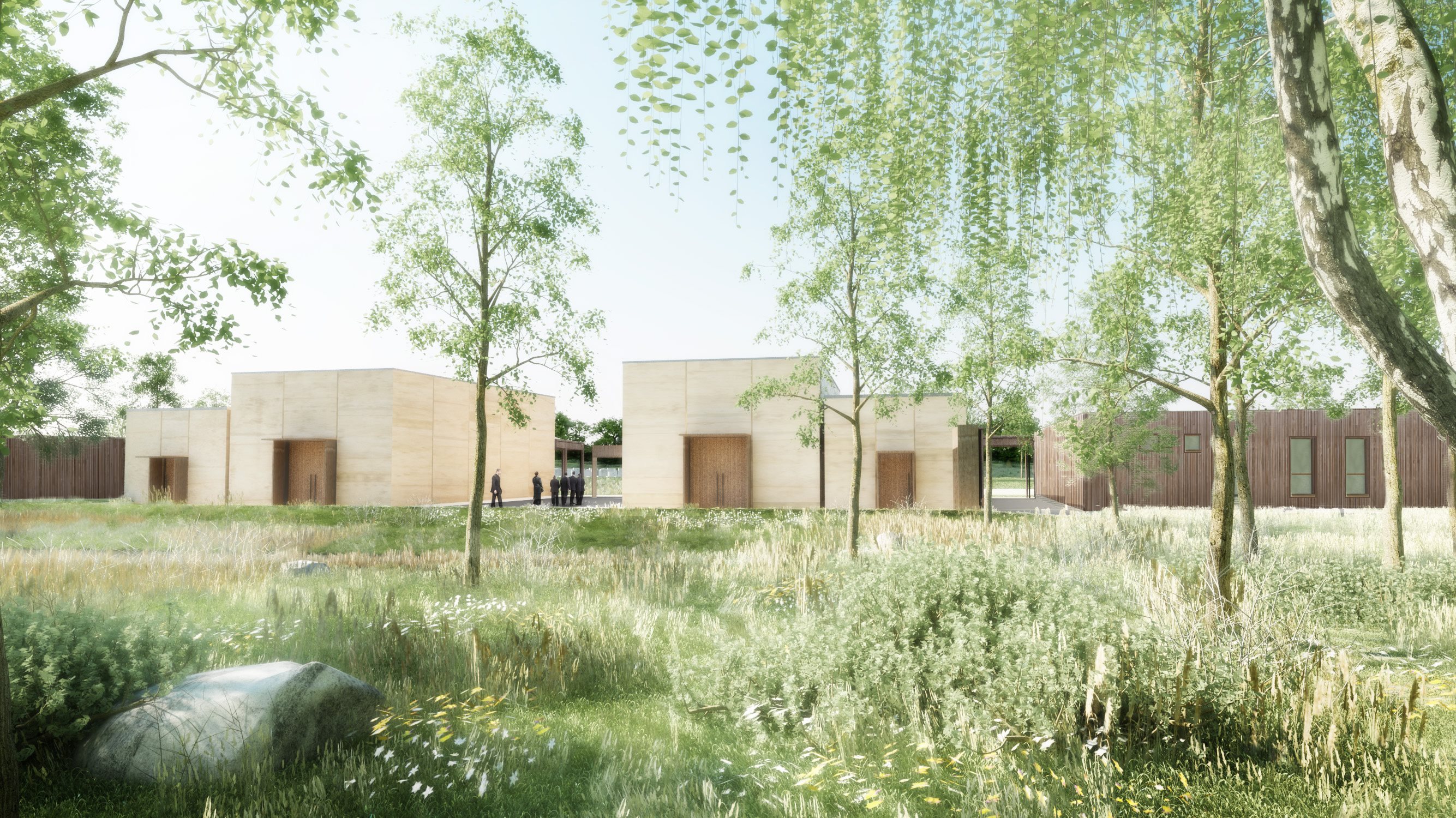 On site at Waugh Thistleton’s extension of the Bushey Jewish Cemetery