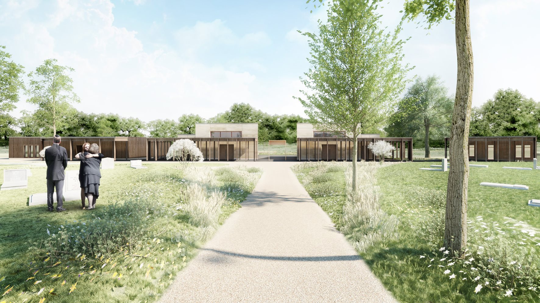 On site at Waugh Thistleton’s extension of the Bushey Jewish Cemetery