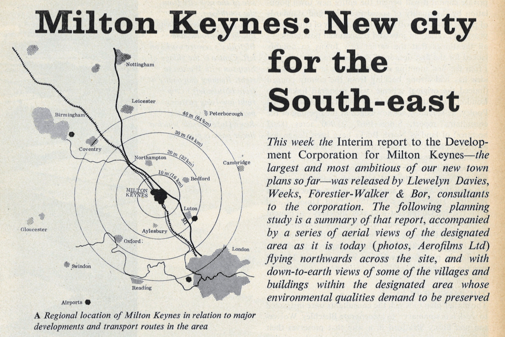 AJ archive: Milton Keynes planning study (1969)