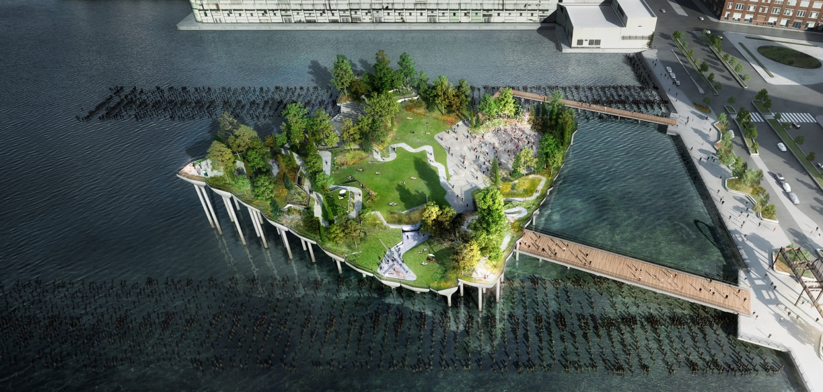 Heatherwick Studio’s New York pier park opens to the public