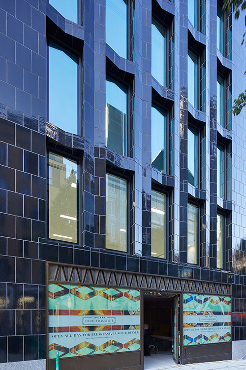 Fashion-inspired patterns adorn Soho’s 30 Broadwick by Emrys Architects