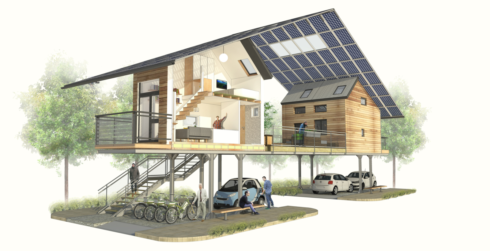 ZEDfactory's car park 'homes on stilts' concept wins $30K eco award
